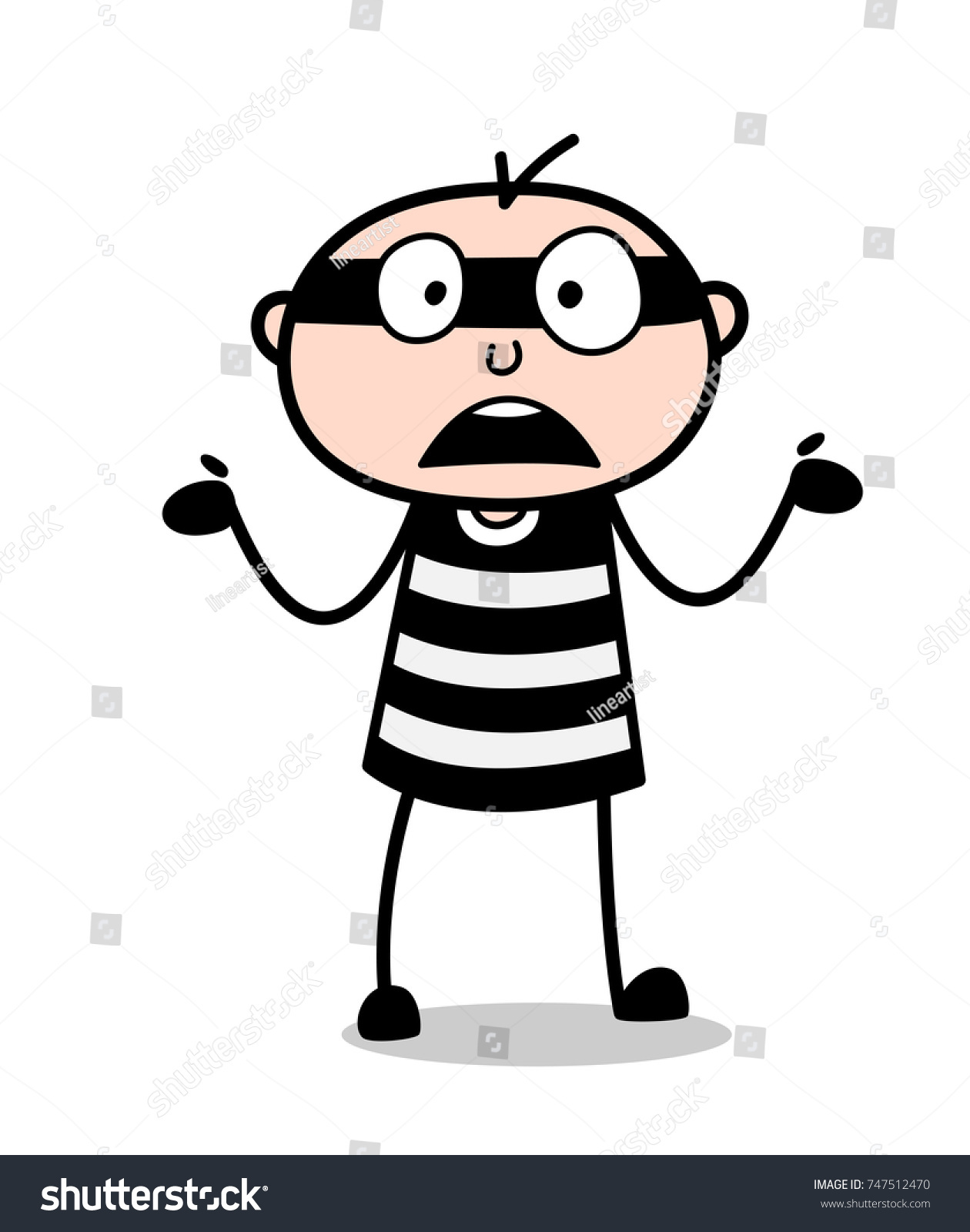 Astonished Cartoon Terrorist Face Expression Stock Vector (Royalty Free ...