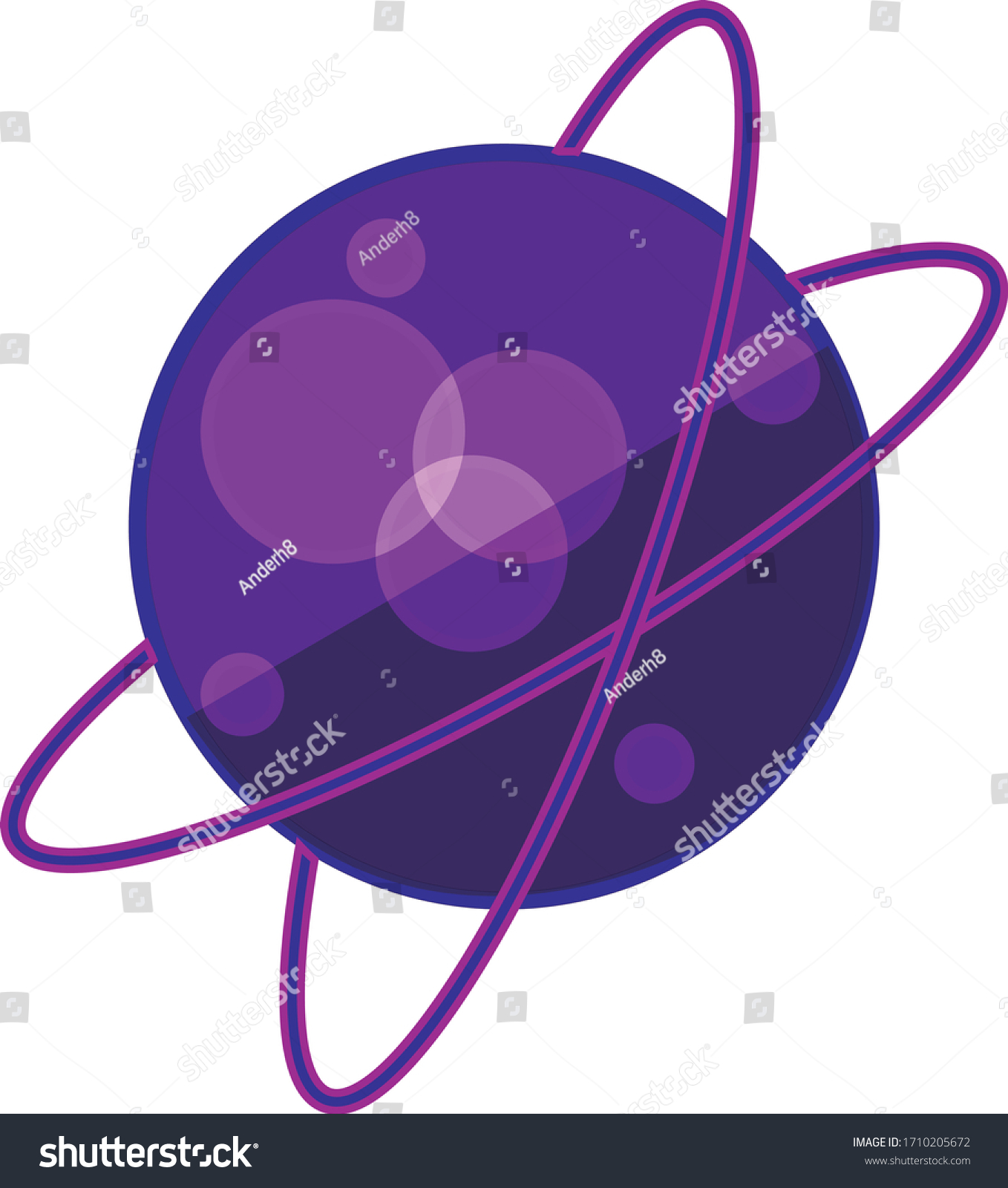 Astro Rock Vector Planet Purple Stock Vector (Royalty Free) 1710205672 ...
