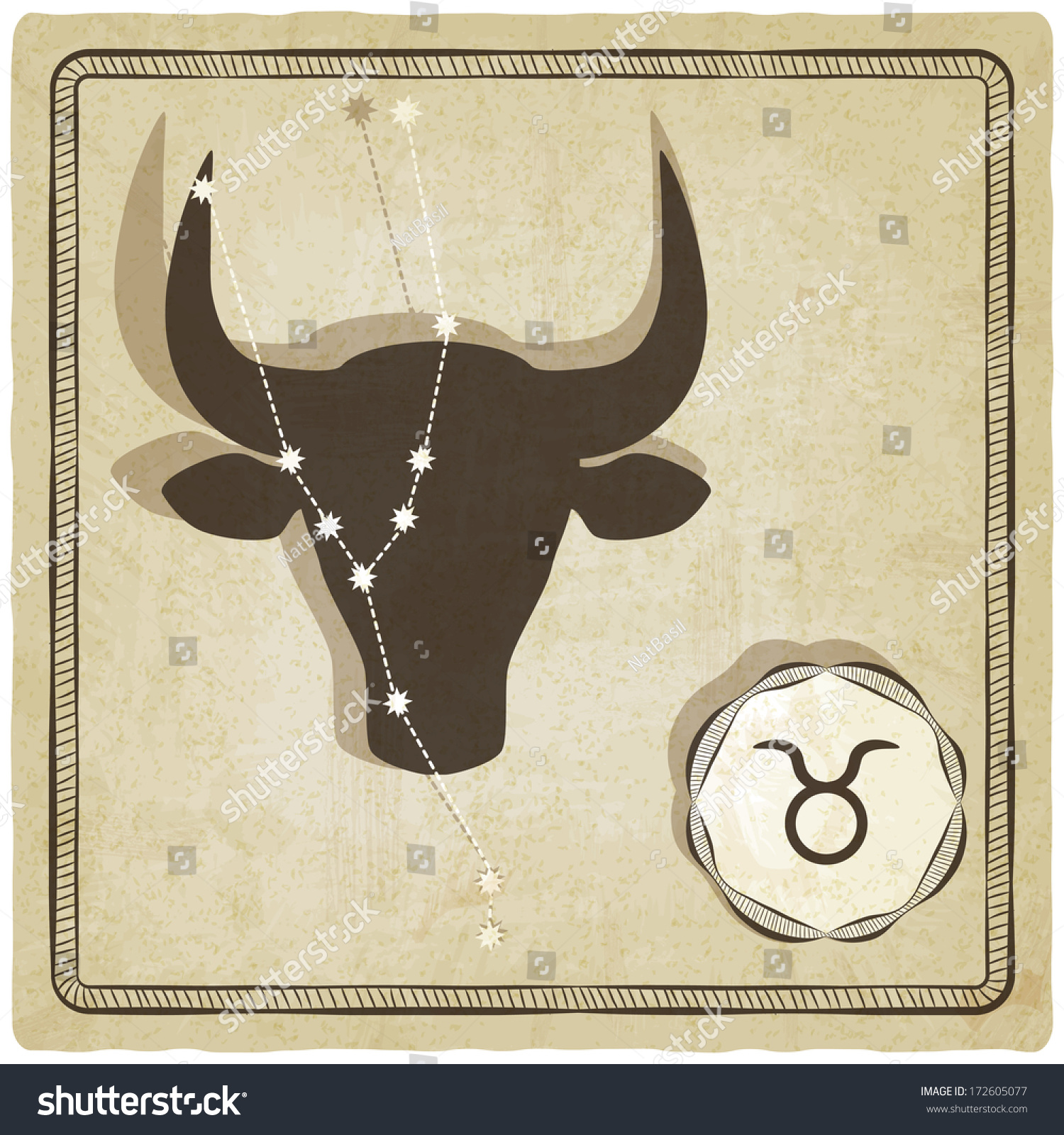 Astrological Sign Taurus Vector Illustration Stock Vector (Royalty Free ...