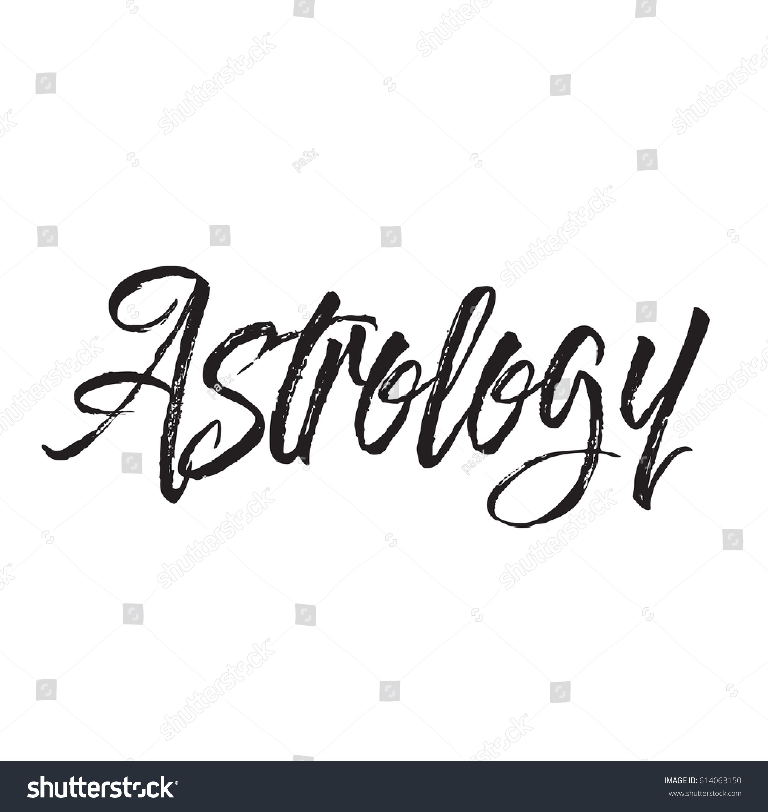 Astrology Text Design Vector Calligraphy Typography Stock Vector ...