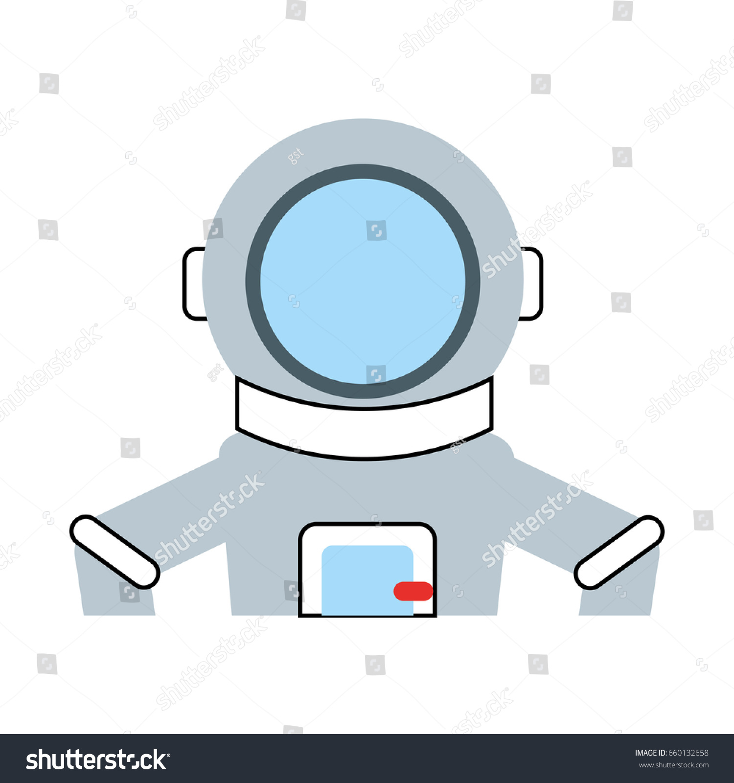 Astronaut Comic Character Icon: vector de stock (libre de regalías ...