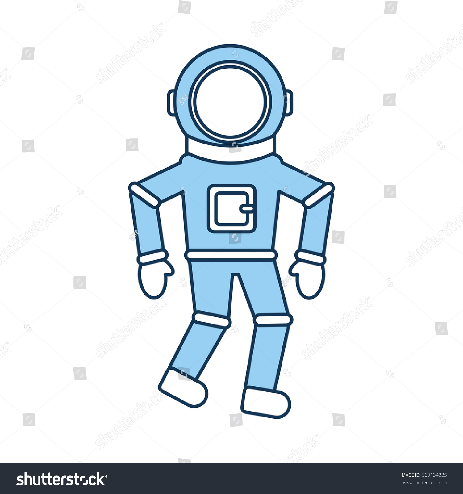 Astronaut Comic Character Icon Stock Vector (Royalty Free) 660134335 ...