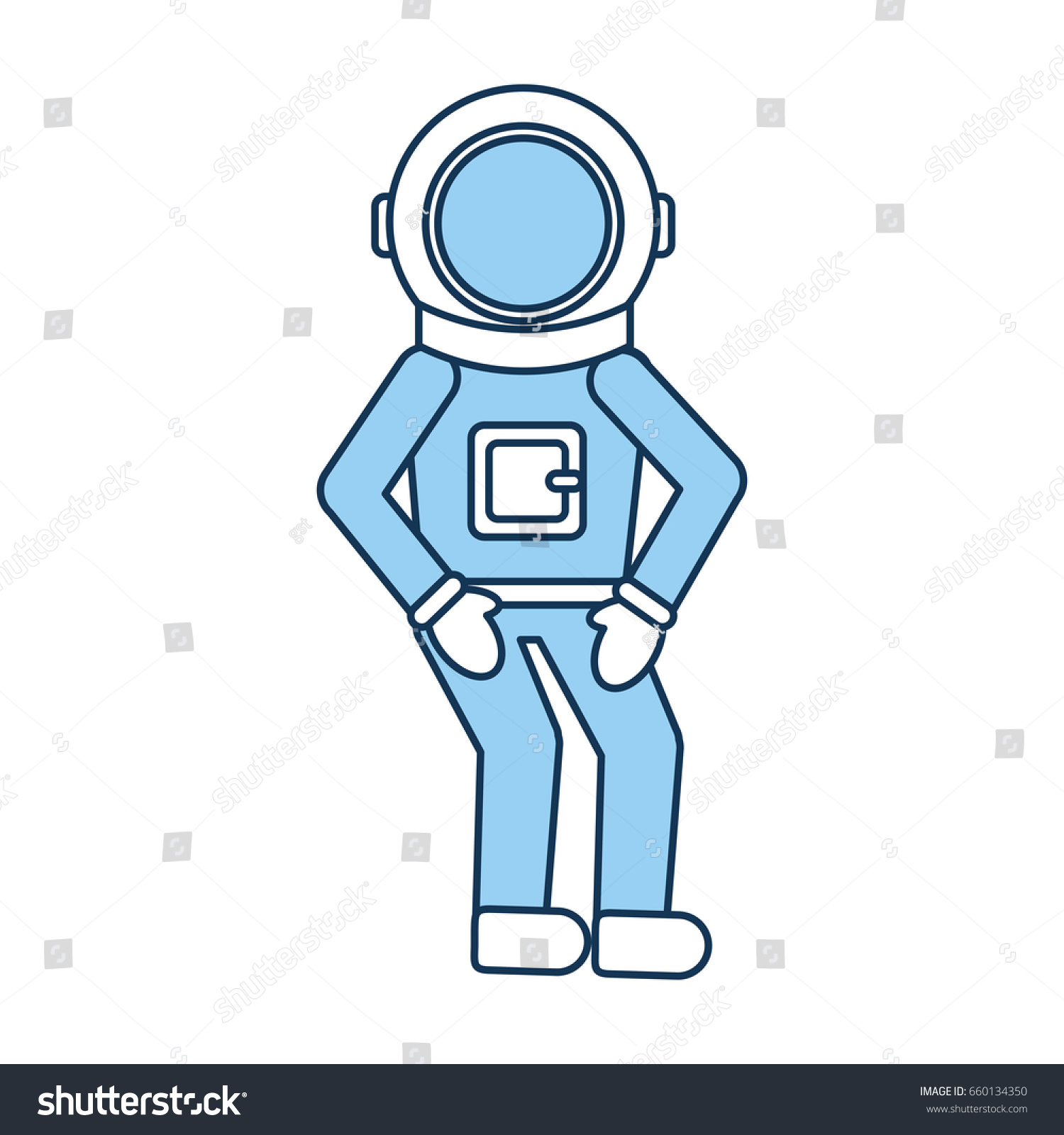 Astronaut Comic Character Icon Stock Vector (Royalty Free) 660134350 ...