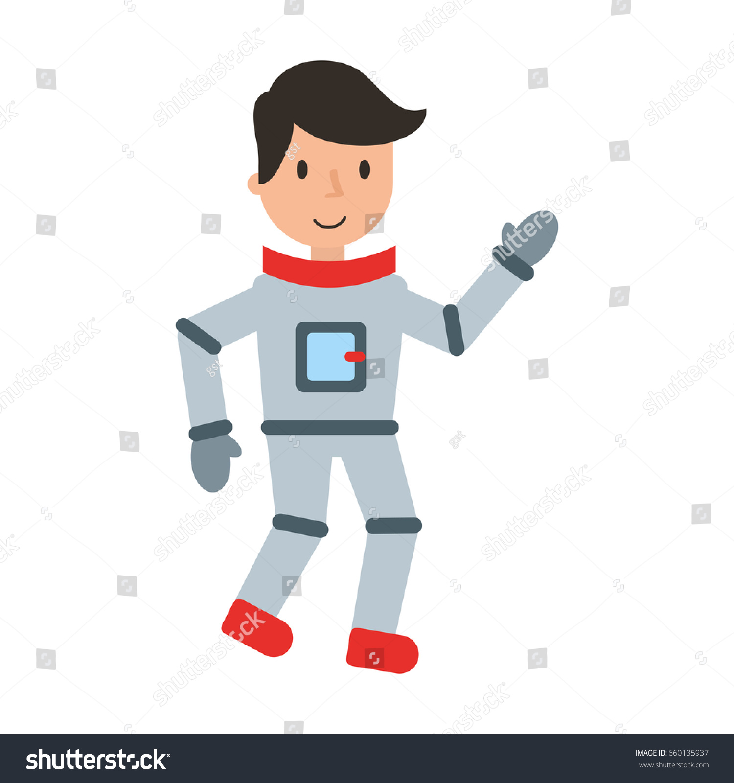 Astronaut Comic Character Icon : image vectorielle de stock (libre de ...