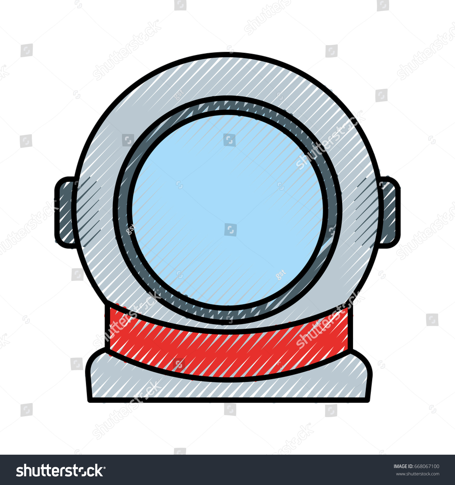 Astronaut Comic Character Icon Stock Vector (Royalty Free) 668067100 ...