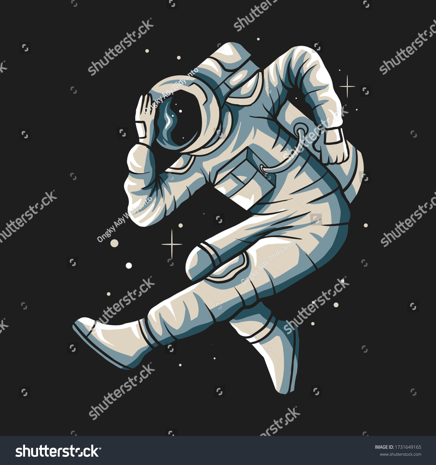 danza astronauta en el diseño de: vector de stock (libre de regalías ...