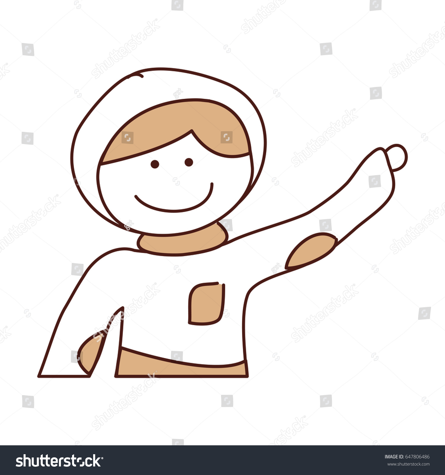 Astronaut Drawing Avatar Character Stock Vector (Royalty Free ...
