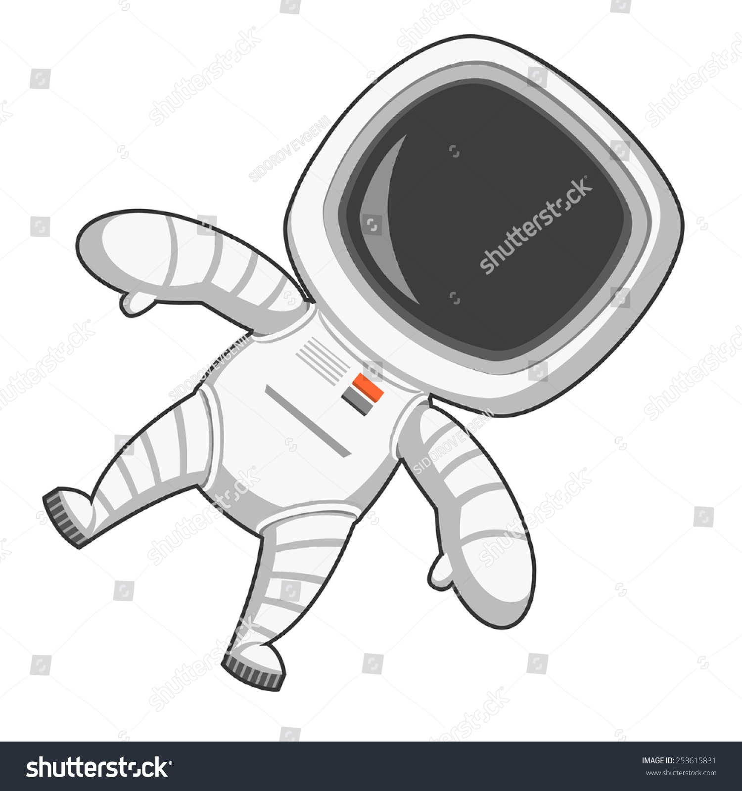 Astronaut Zero Gravity Vector Illustration Stock Vector (Royalty Free ...