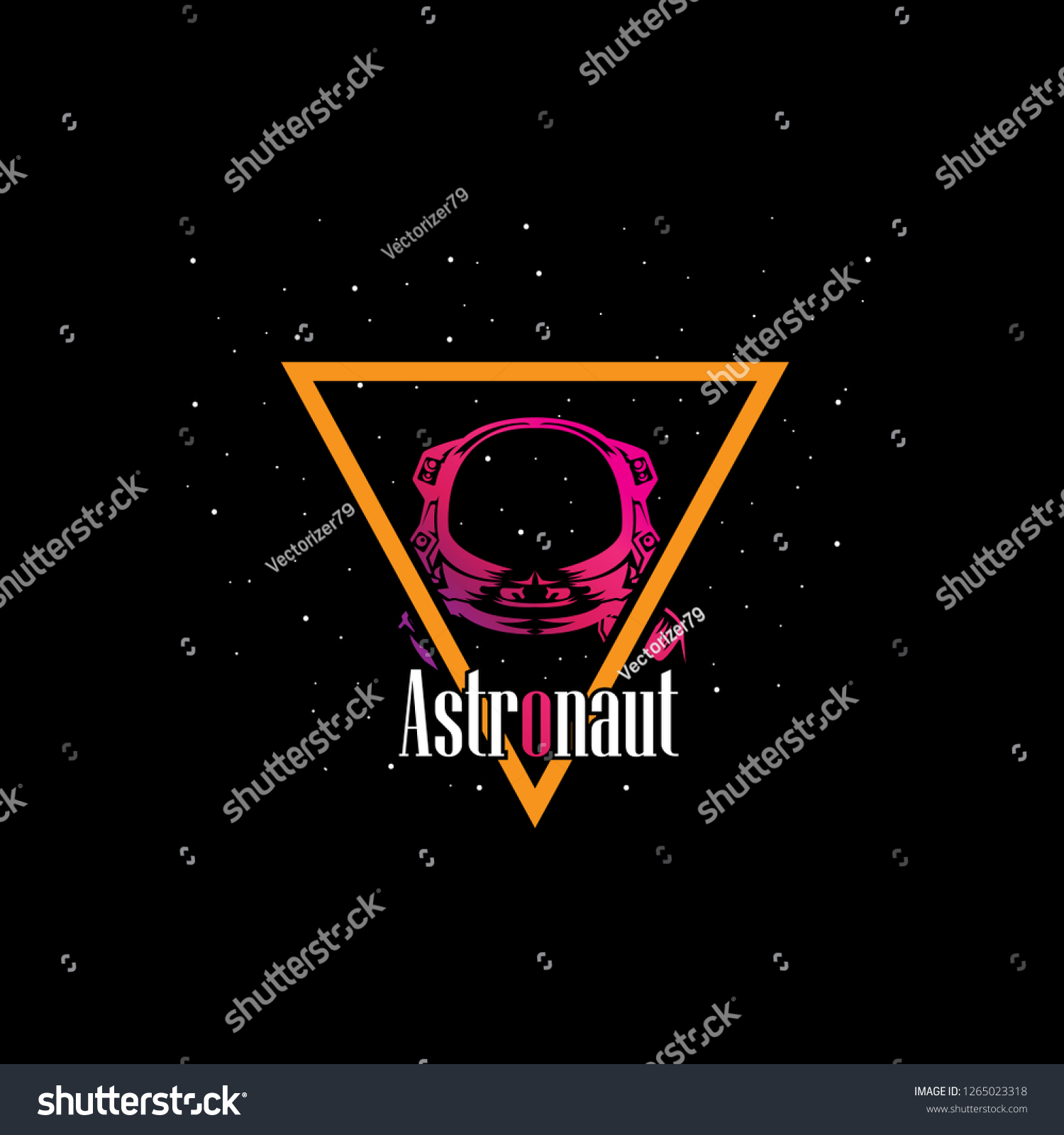 Astronaut Logo Template Stock Vector (Royalty Free) 1265023318 ...