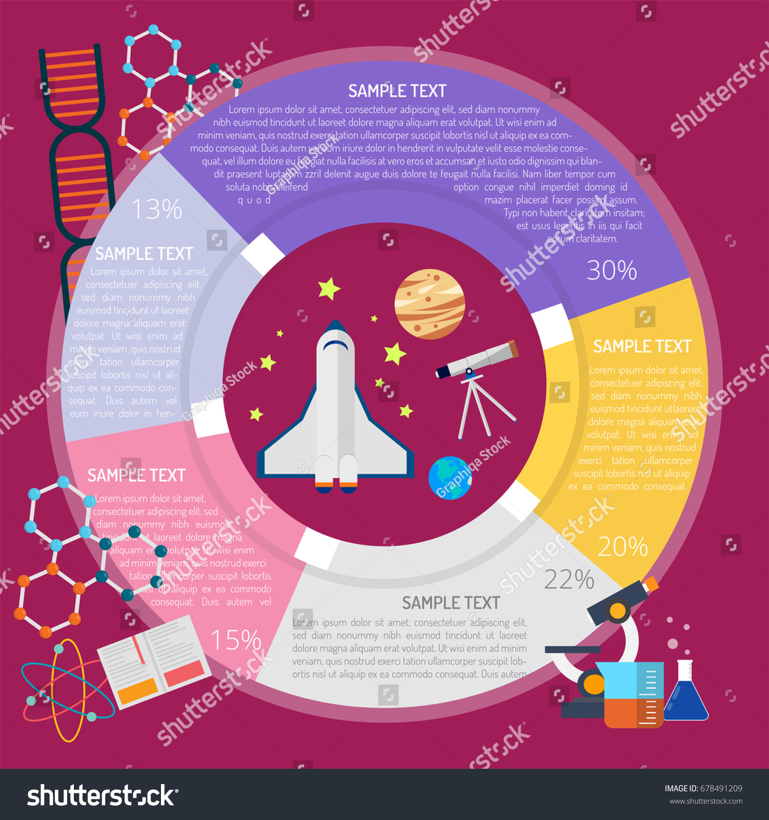 Astronomy Infographic Stock Vector (Royalty Free) 678491209 | Shutterstock