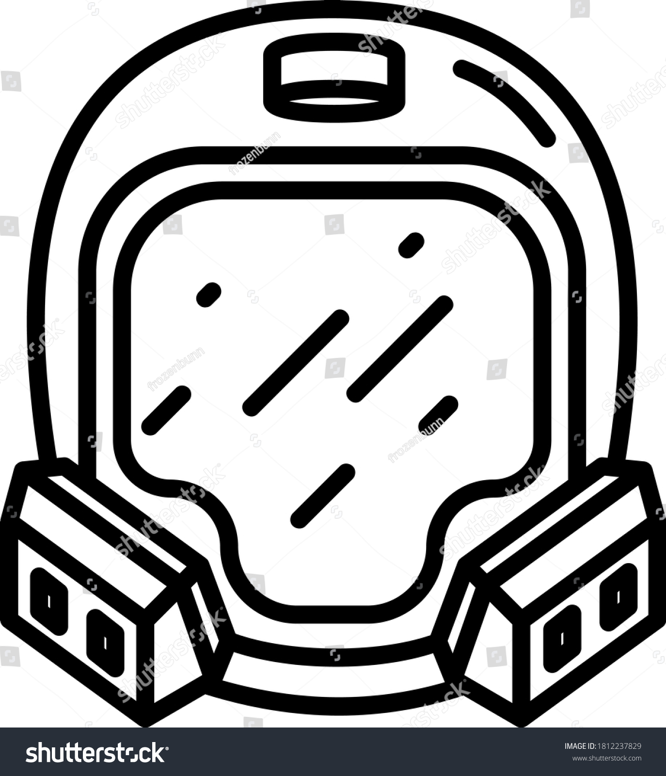 Astronout Head Logo Icon Vector Design Stock Vector (Royalty Free ...
