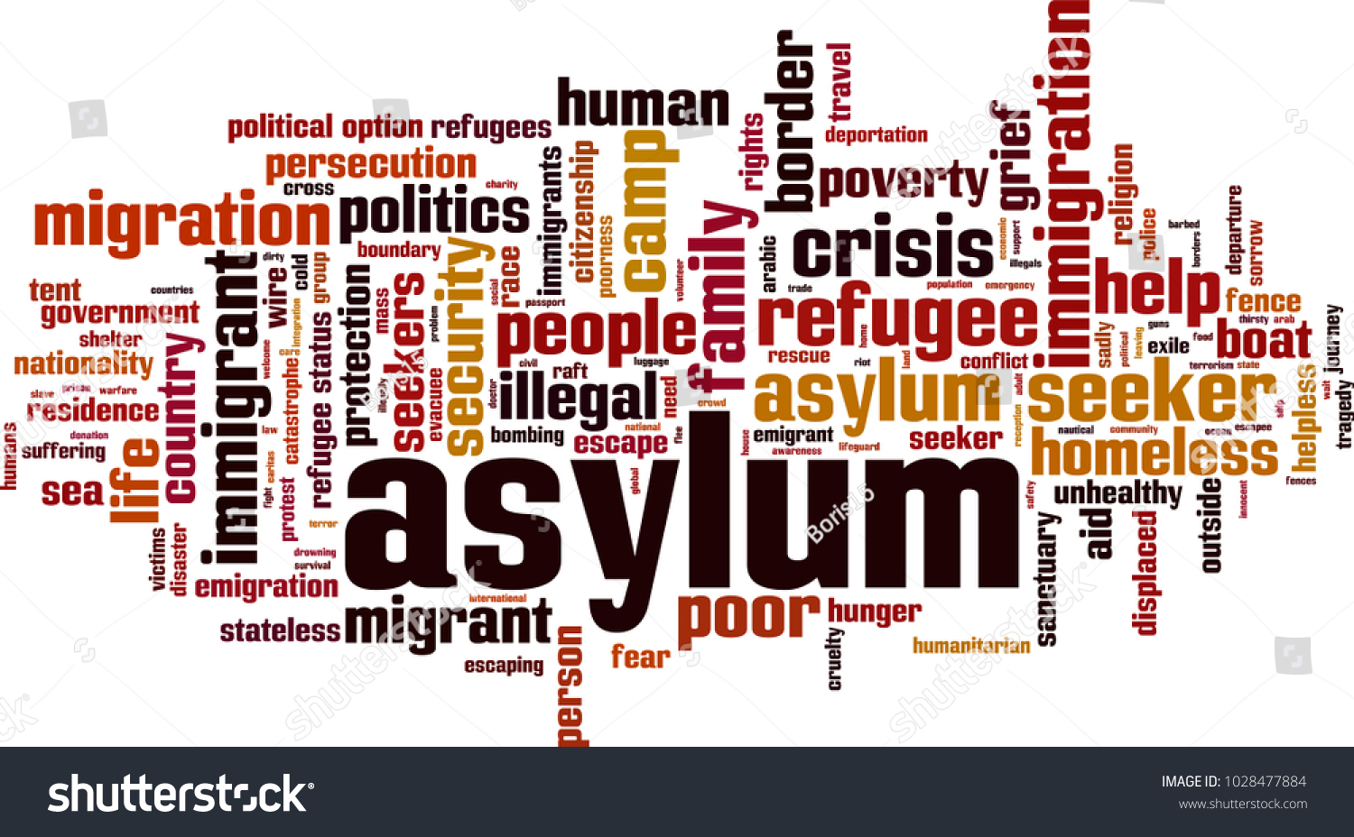 Asylum Crisis Word Cloud Concept Vector Stock Vector (Royalty Free ...