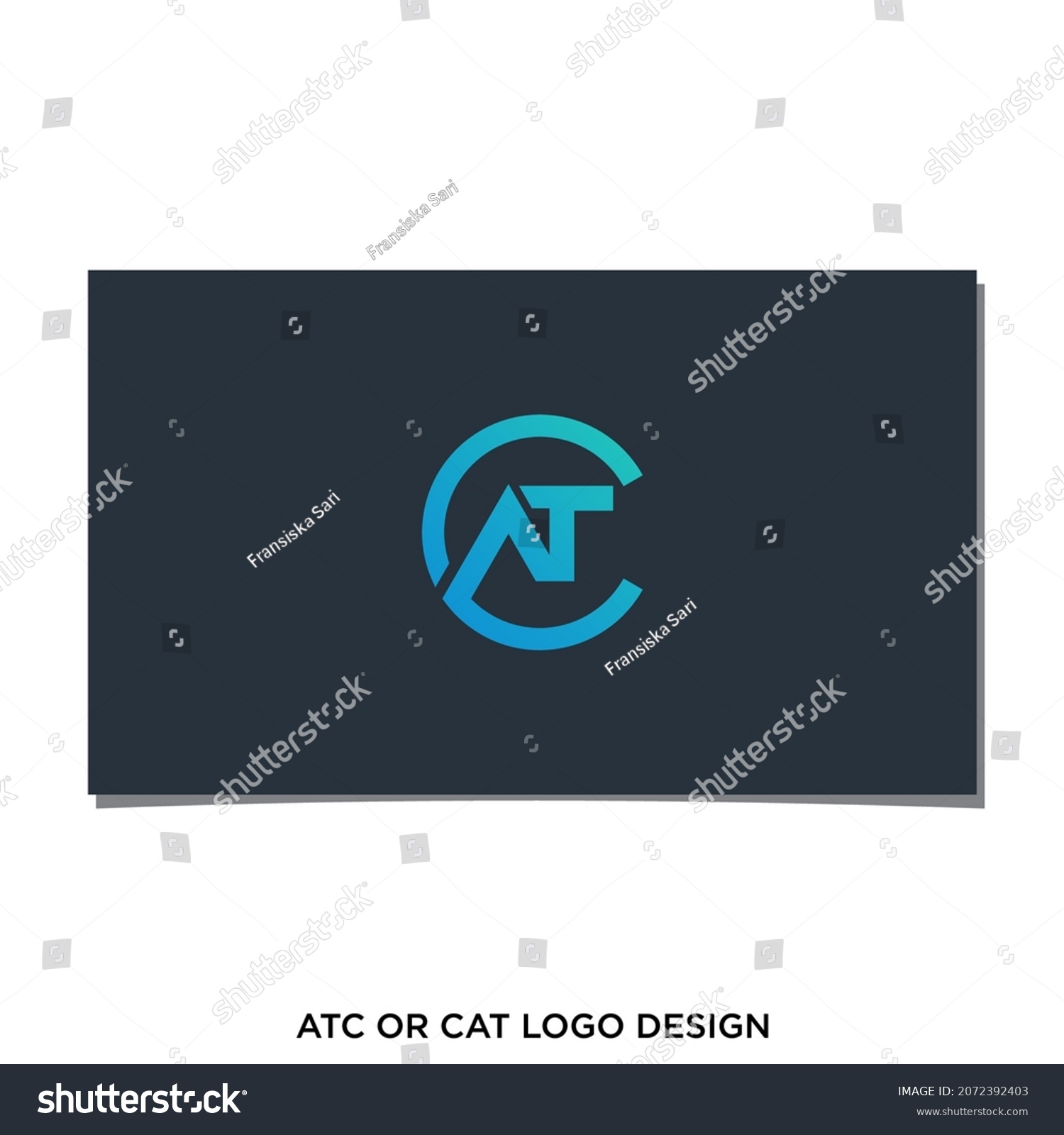 Atc Cat Logo Design Vector Stock Vector (Royalty Free) 2072392403