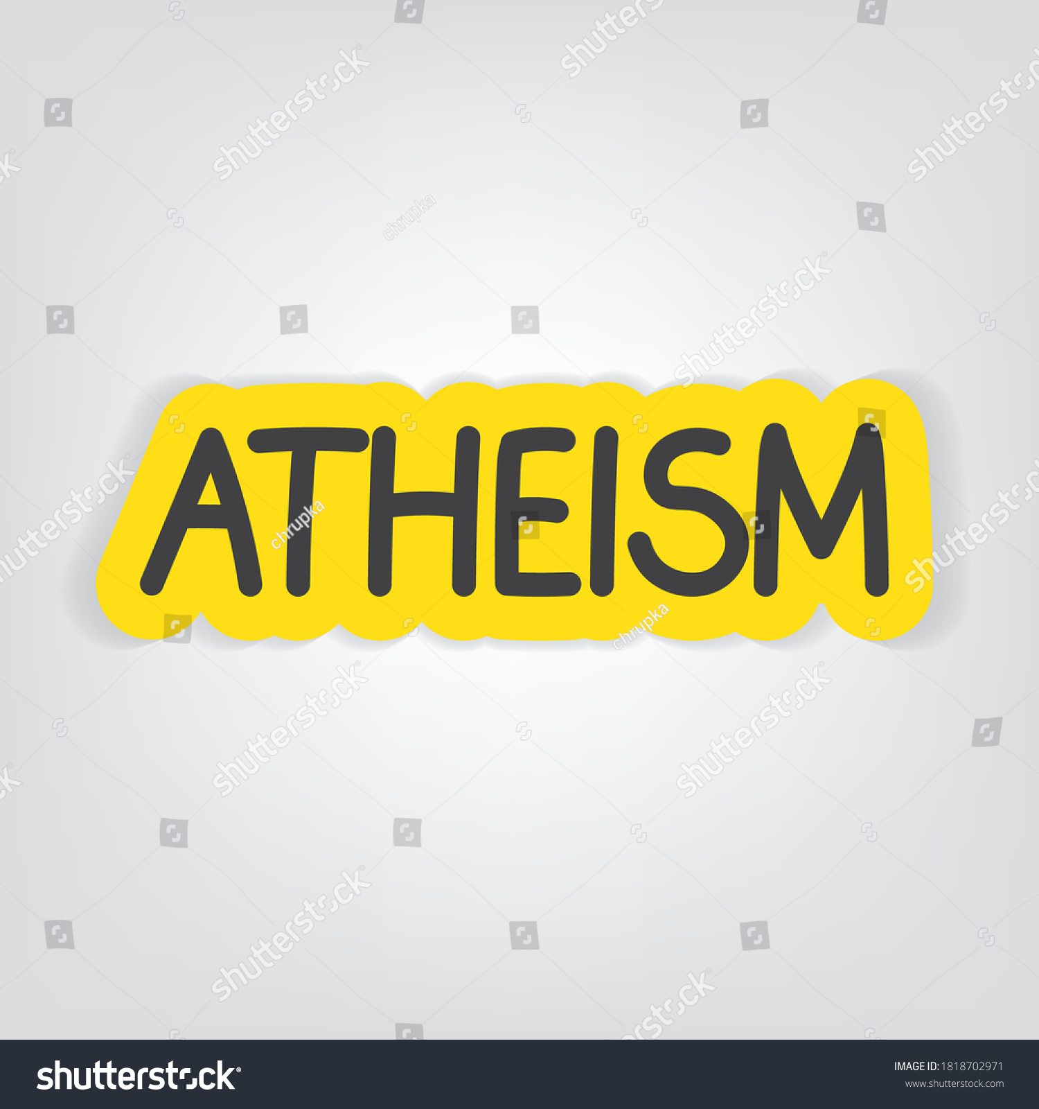Atheism Word Concept Vector Illustration Stock Vector (Royalty Free ...
