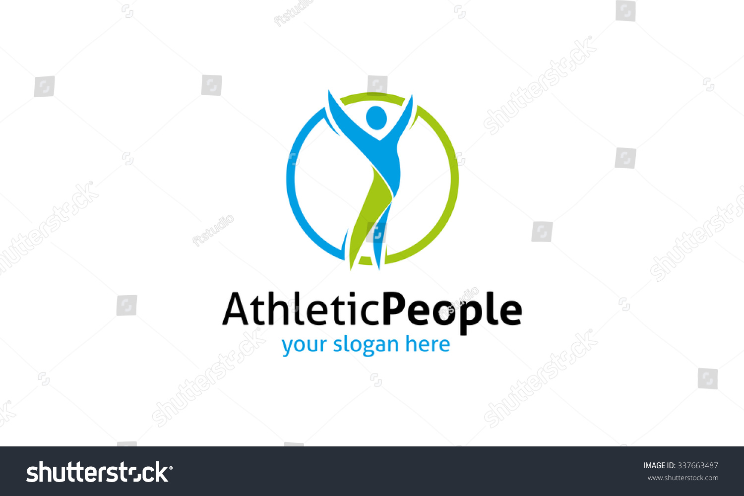 Athletic People Logo Stock Vector (Royalty Free) 337663487 | Shutterstock