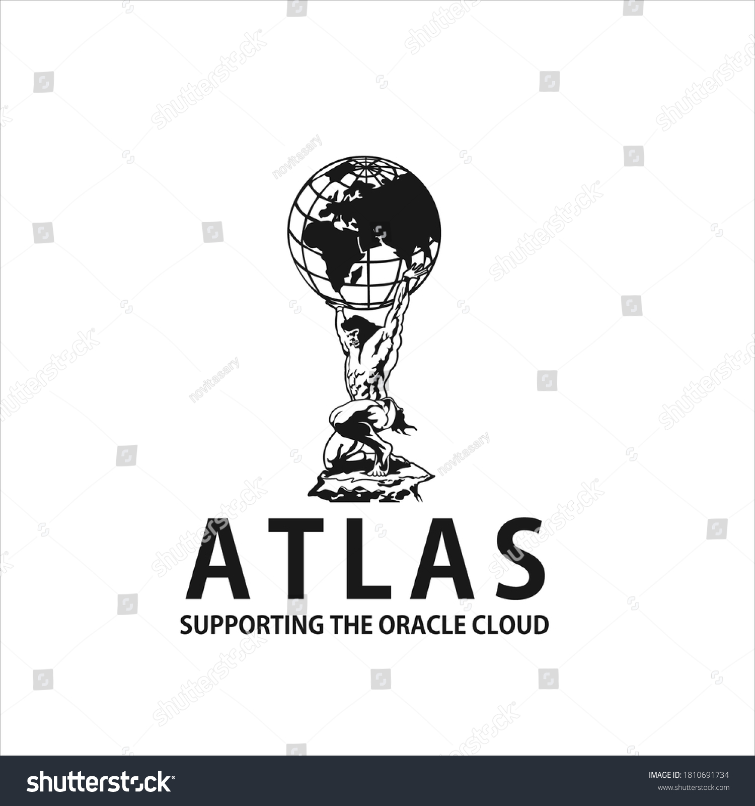 Atlas Logo Design Silhouette Icon Vector: Vector có sẵn (miễn phí bản ...