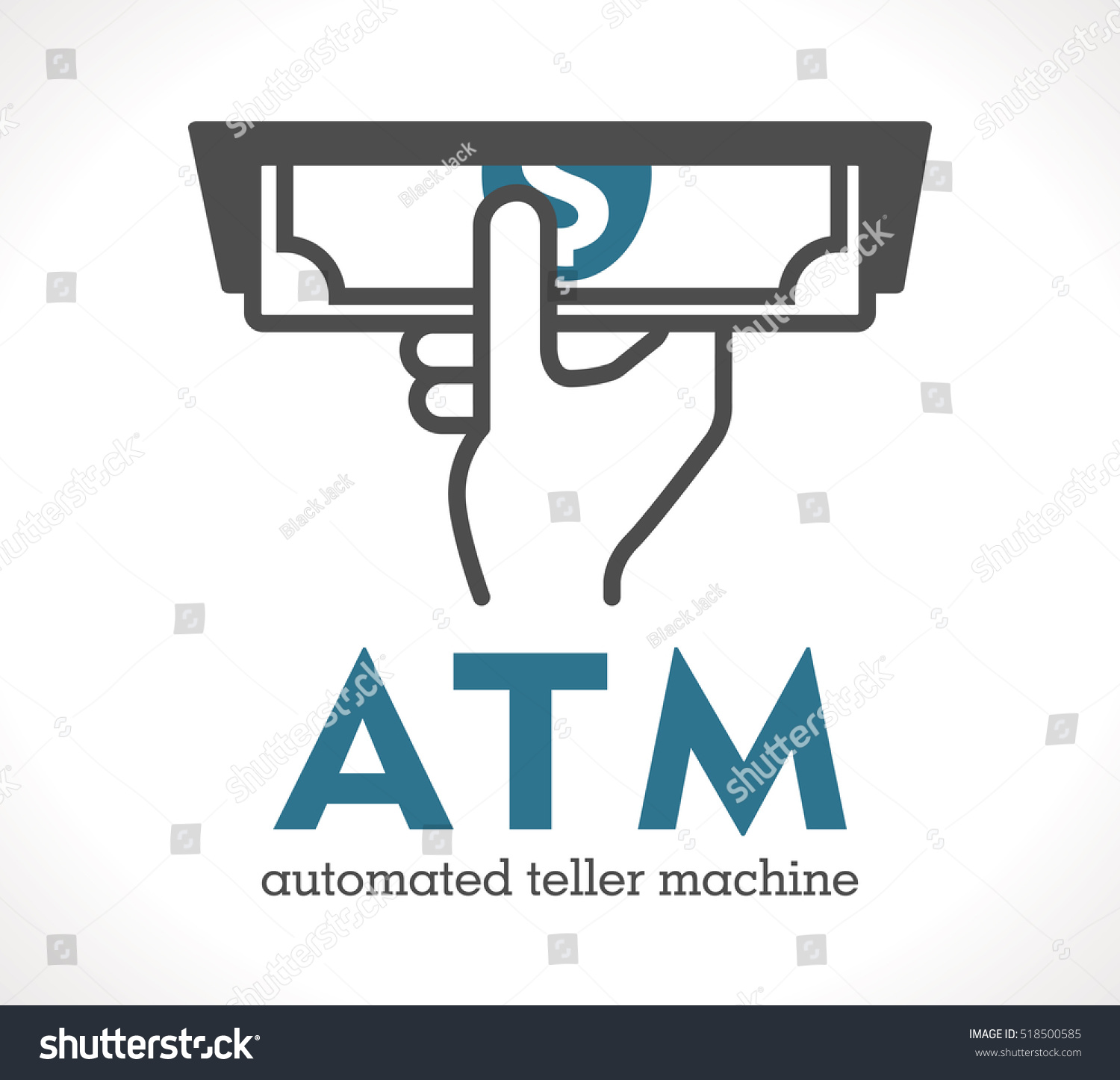 Atm Automated Teller Machine Stock Vector 518500585 Shutterstock