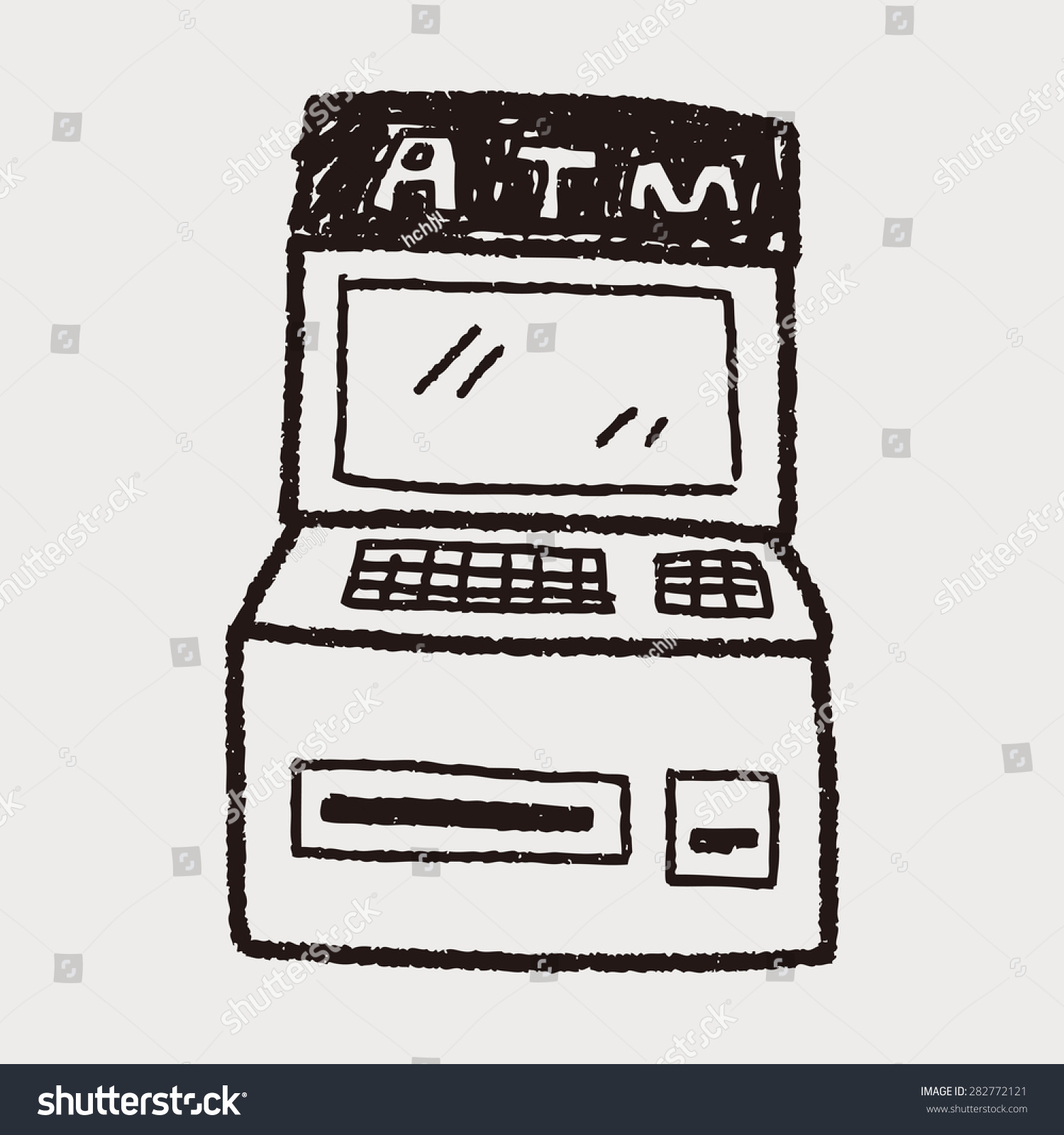 Atm Doodle Drawing Stock Vector (Royalty Free) 282772121 | Shutterstock