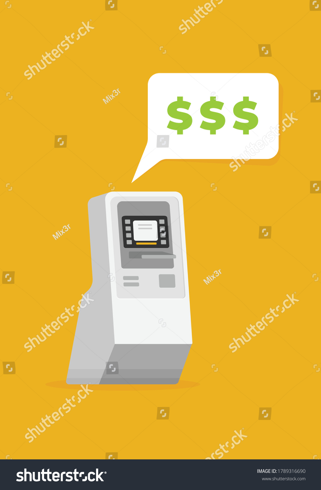 Atm Machine Vector Illustration Flat Style: เวกเตอร์สต็อก (ปลอดค่า ...