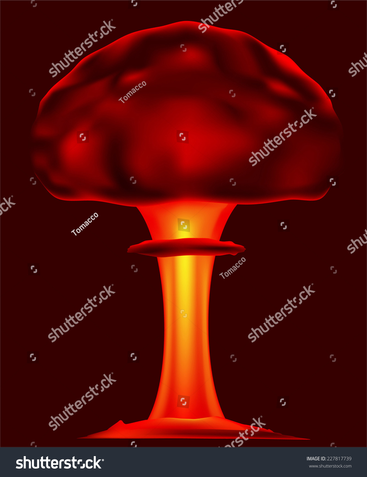 Atom Bomb Explosion Vector Illustration Stock Vector (Royalty Free ...