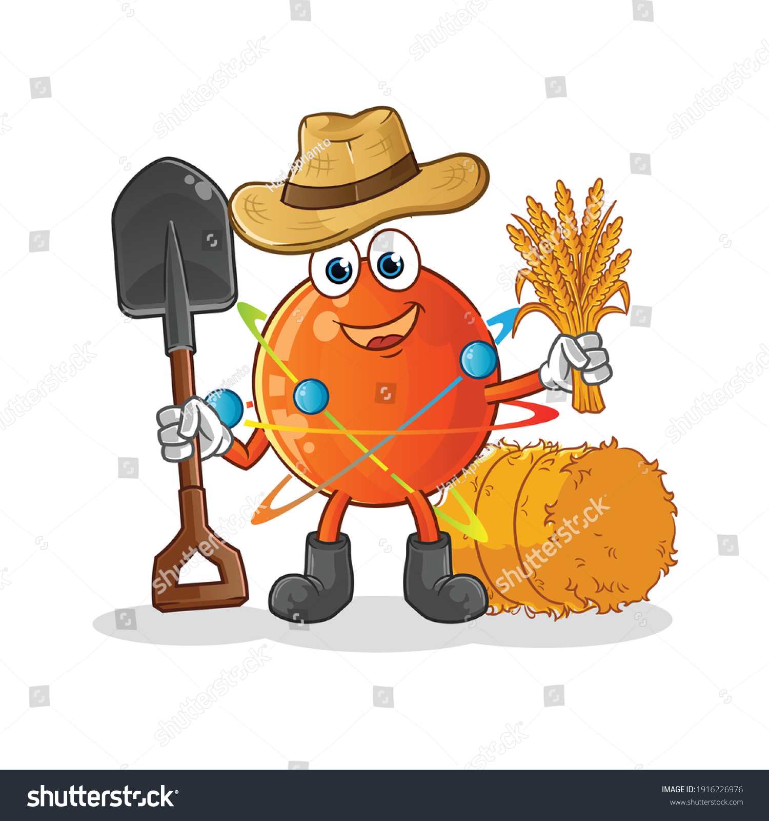 Atom Character Cartoon Mascot Vector Stock Vector (Royalty Free ...
