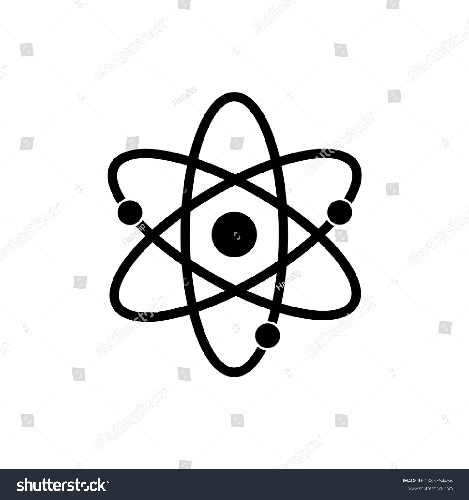 Atom Icon Symbol Vector Illustration Vector Stock Vector (Royalty Free ...