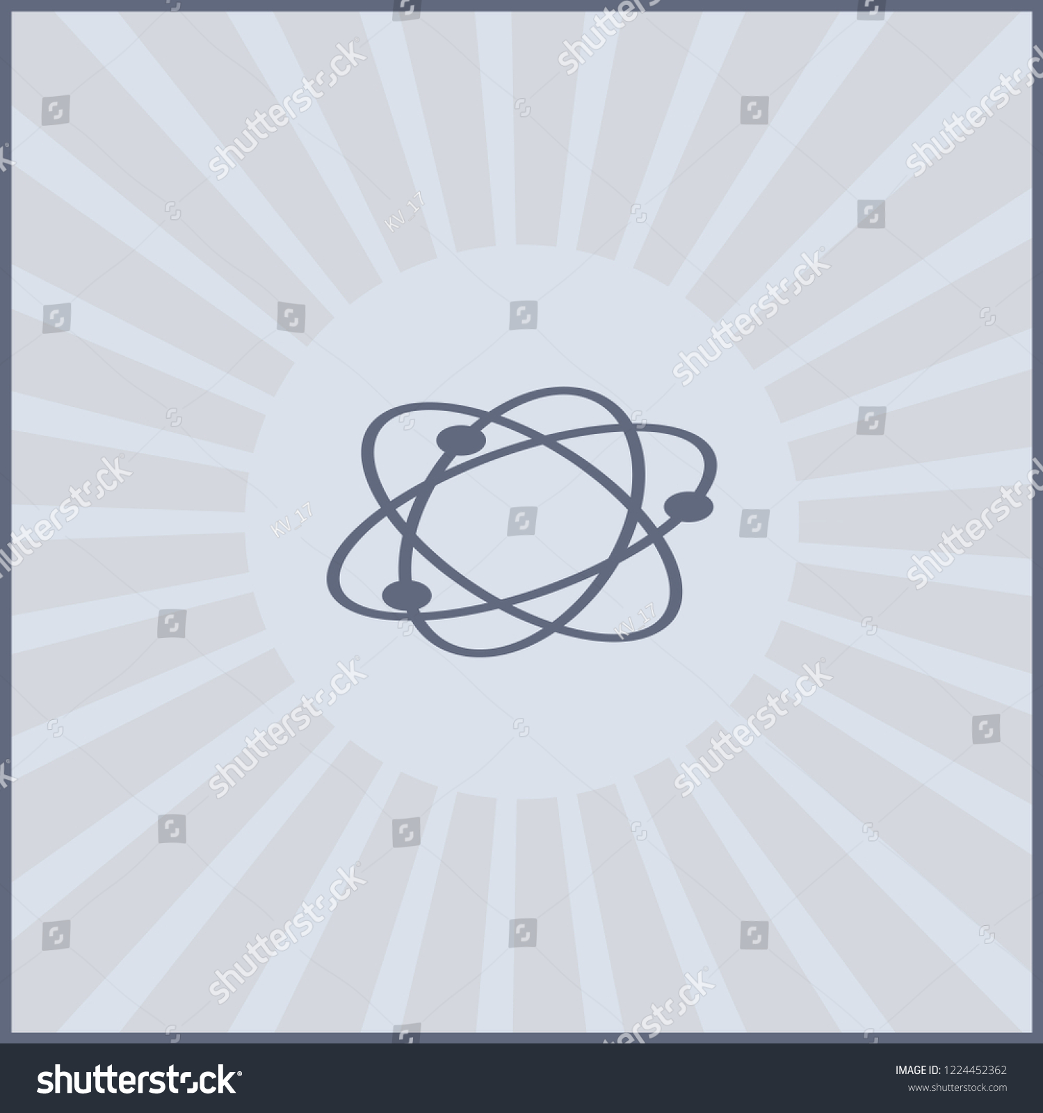 Atom Icon Vector Atom Symbols Stock Vector (Royalty Free) 1224452362