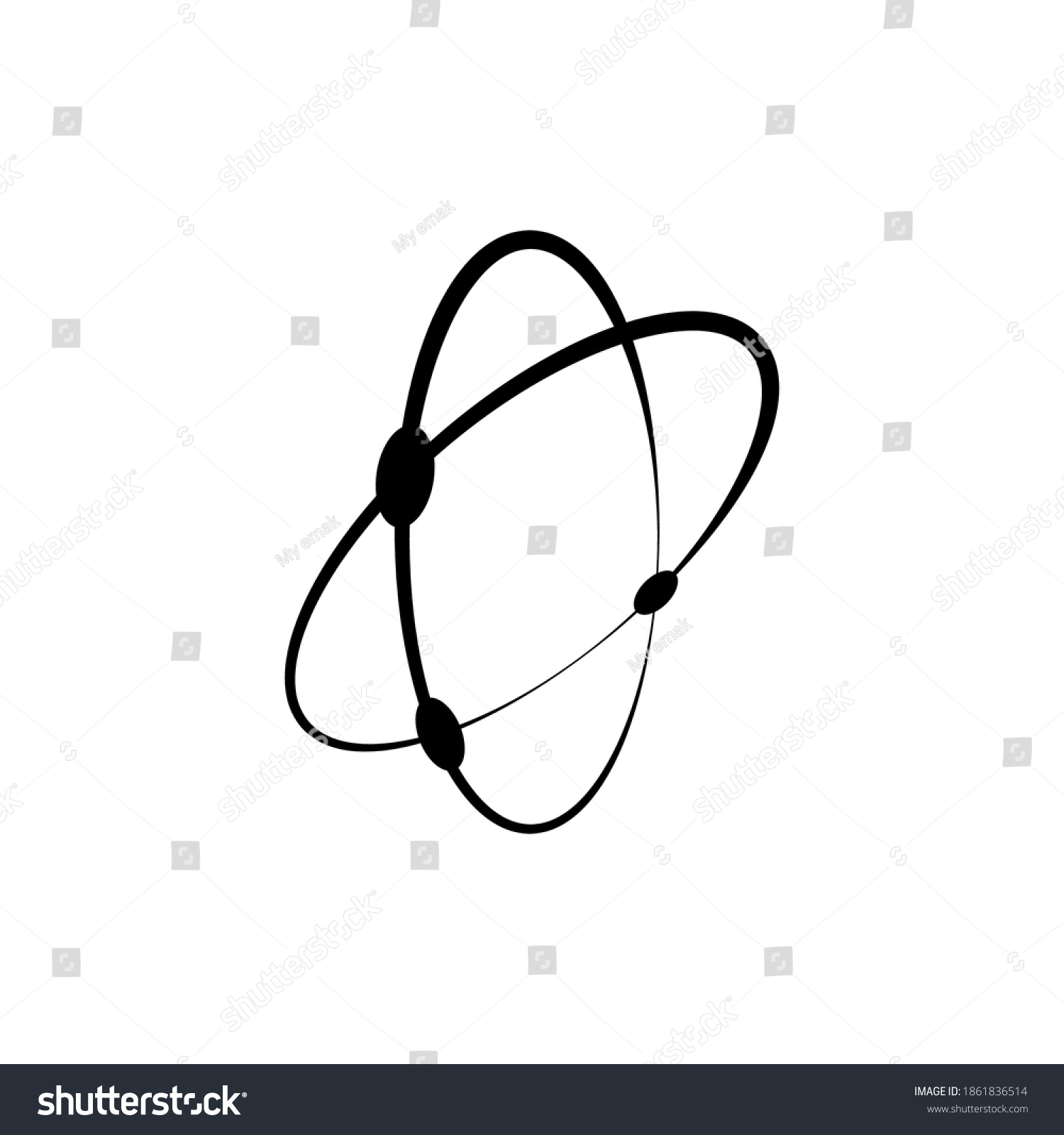Atom Icon Vector Atom Symbols Stock Vector (Royalty Free) 1861836514 ...
