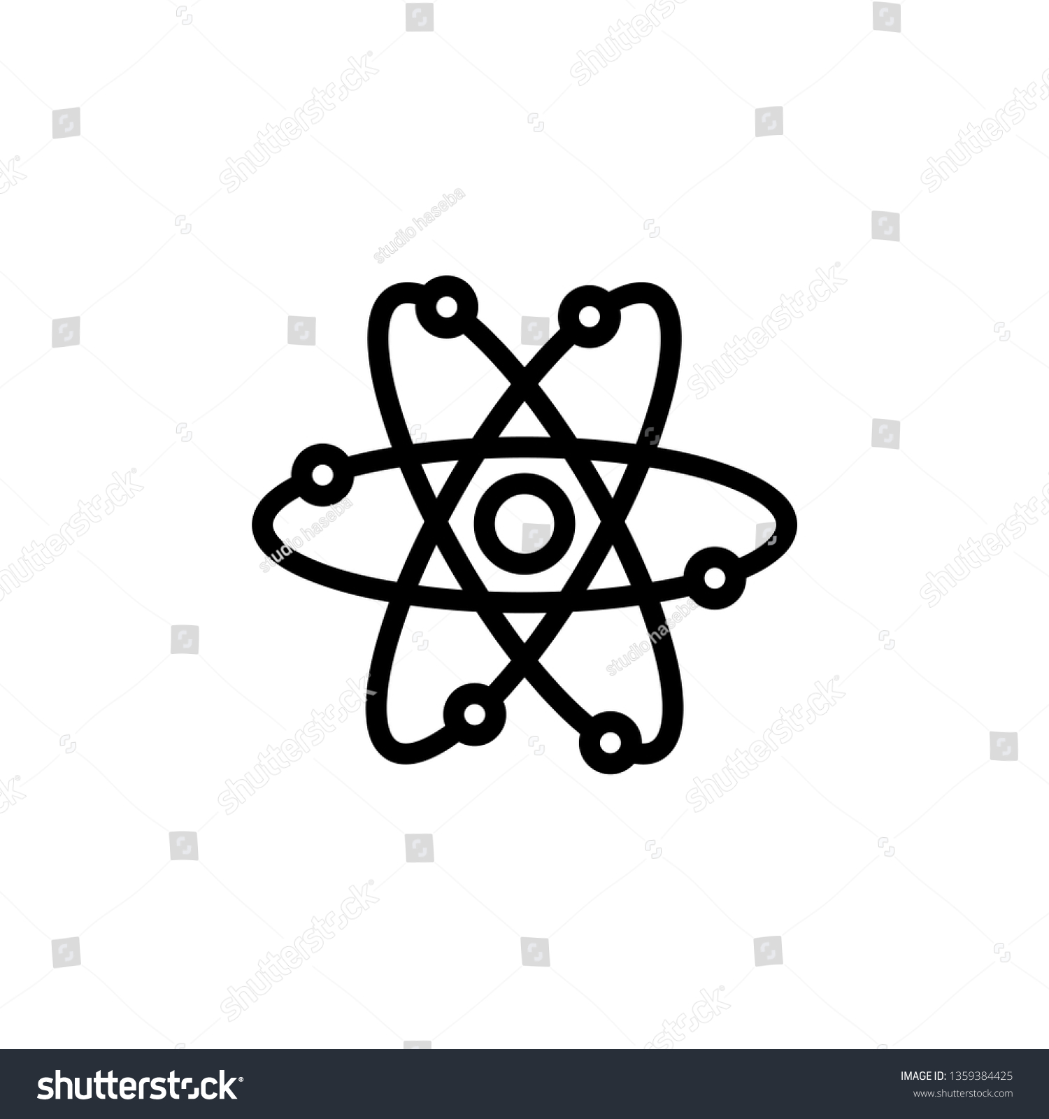Atom Icon Vector Illustration Logo Template Stock Vector (Royalty Free ...