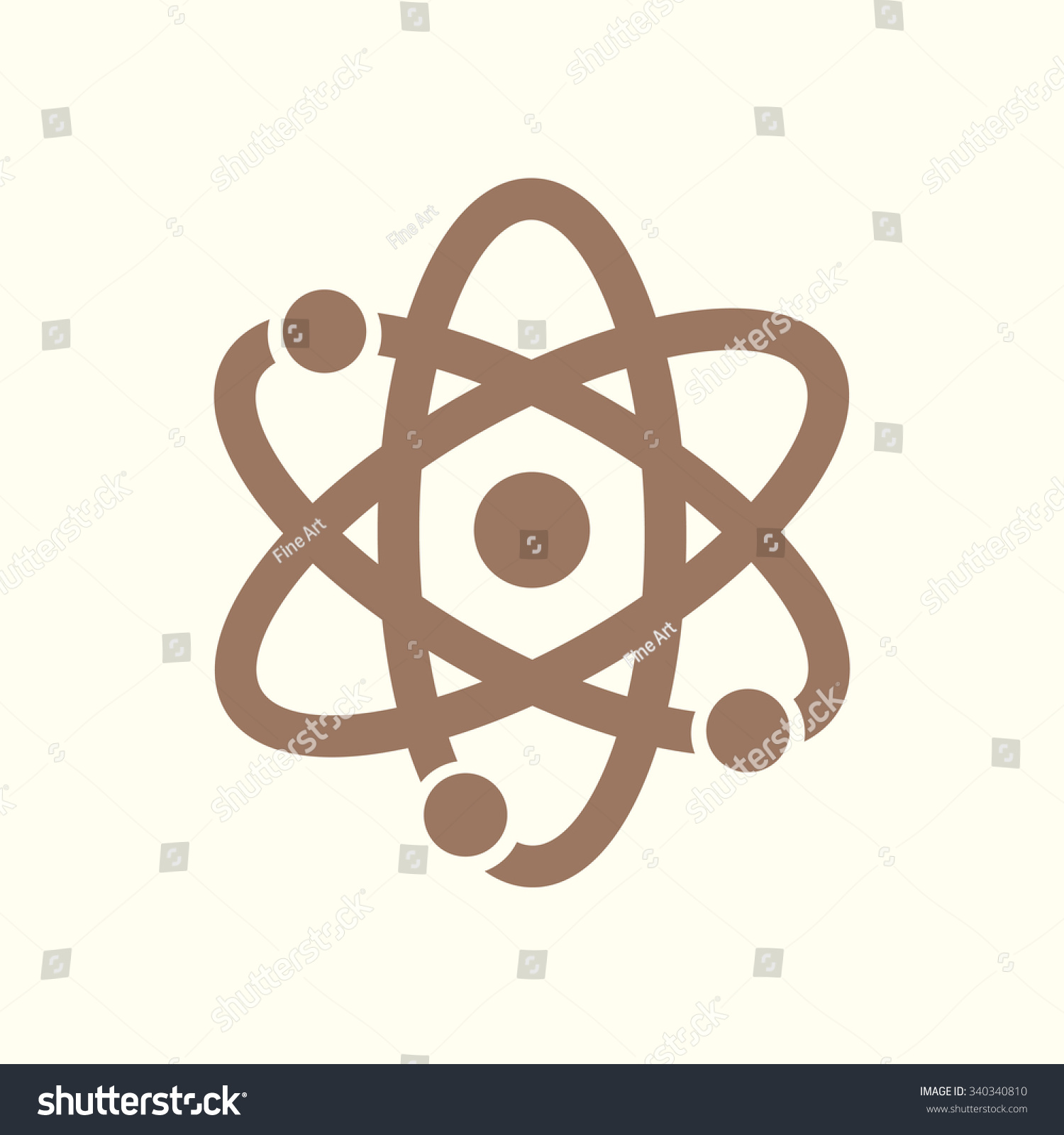Atom Sign Simbol Atom Part Icon Stock Vector (Royalty Free) 340340810