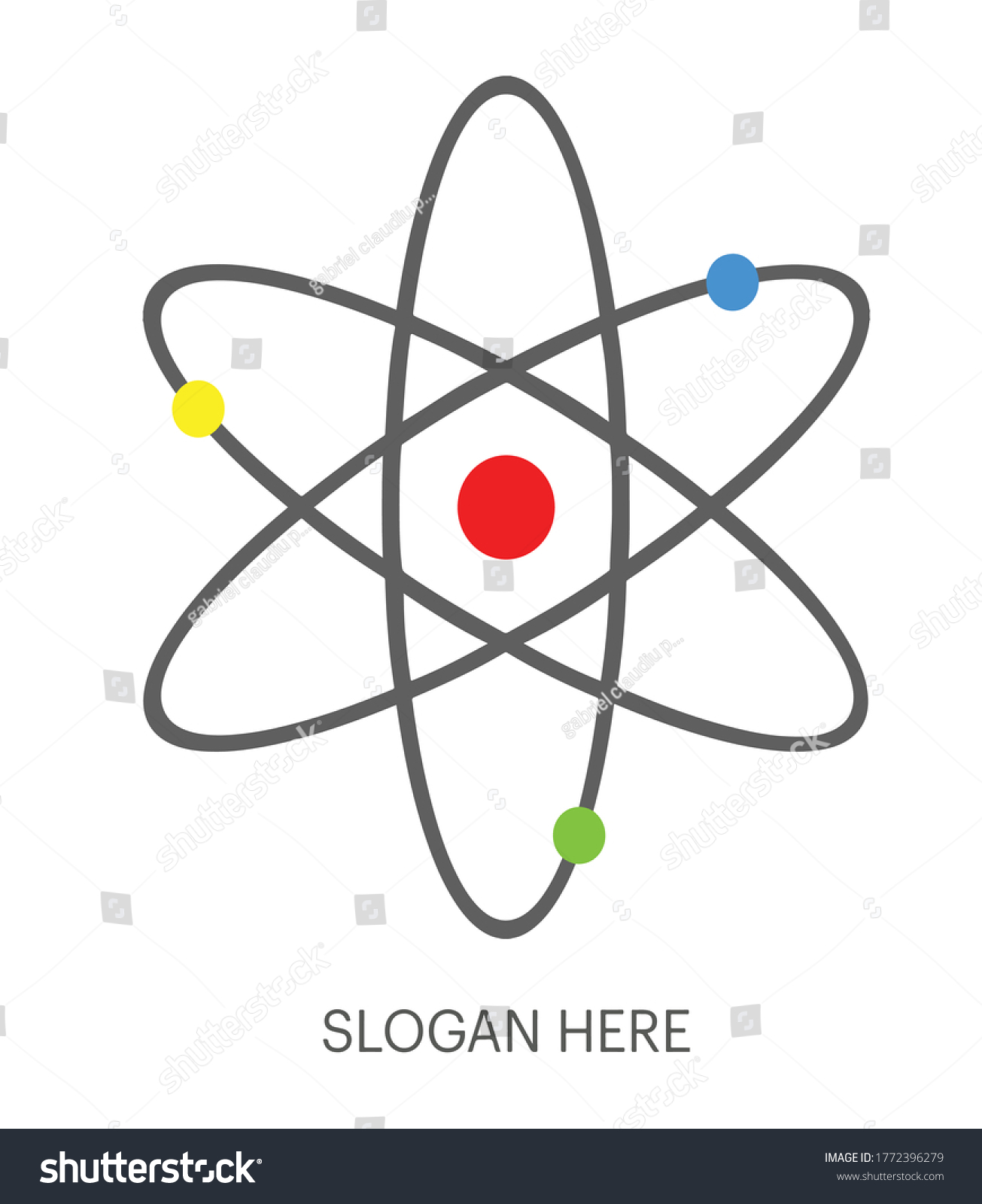 Atom Symbol Logo Design Vector Stock Vector (Royalty Free) 1772396279 ...