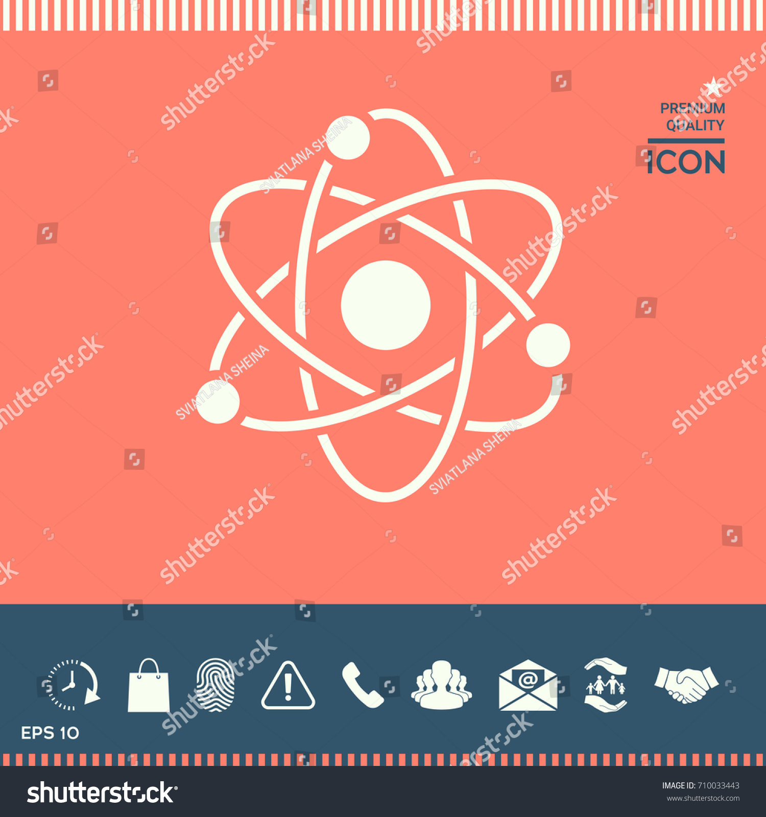 Atom Symbol Science Icon Stock Vector (Royalty Free) 710033443 ...