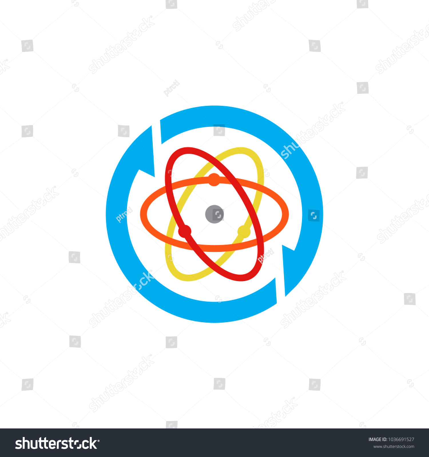 Atom Sync Logo Icon Design Stock Vector (Royalty Free) 1036691527
