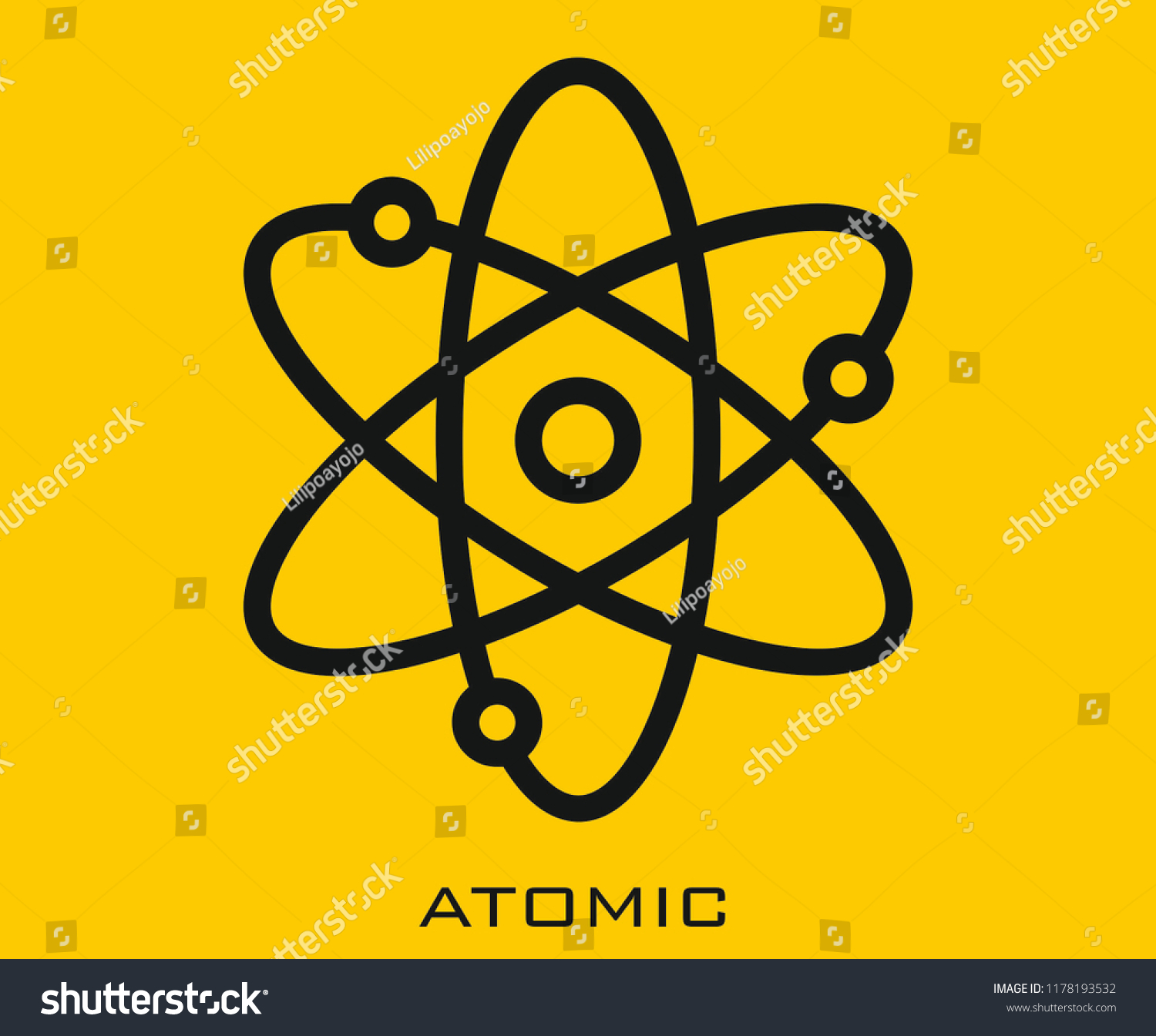 Atomic Icon Signs Stock Vector (Royalty Free) 1178193532 | Shutterstock