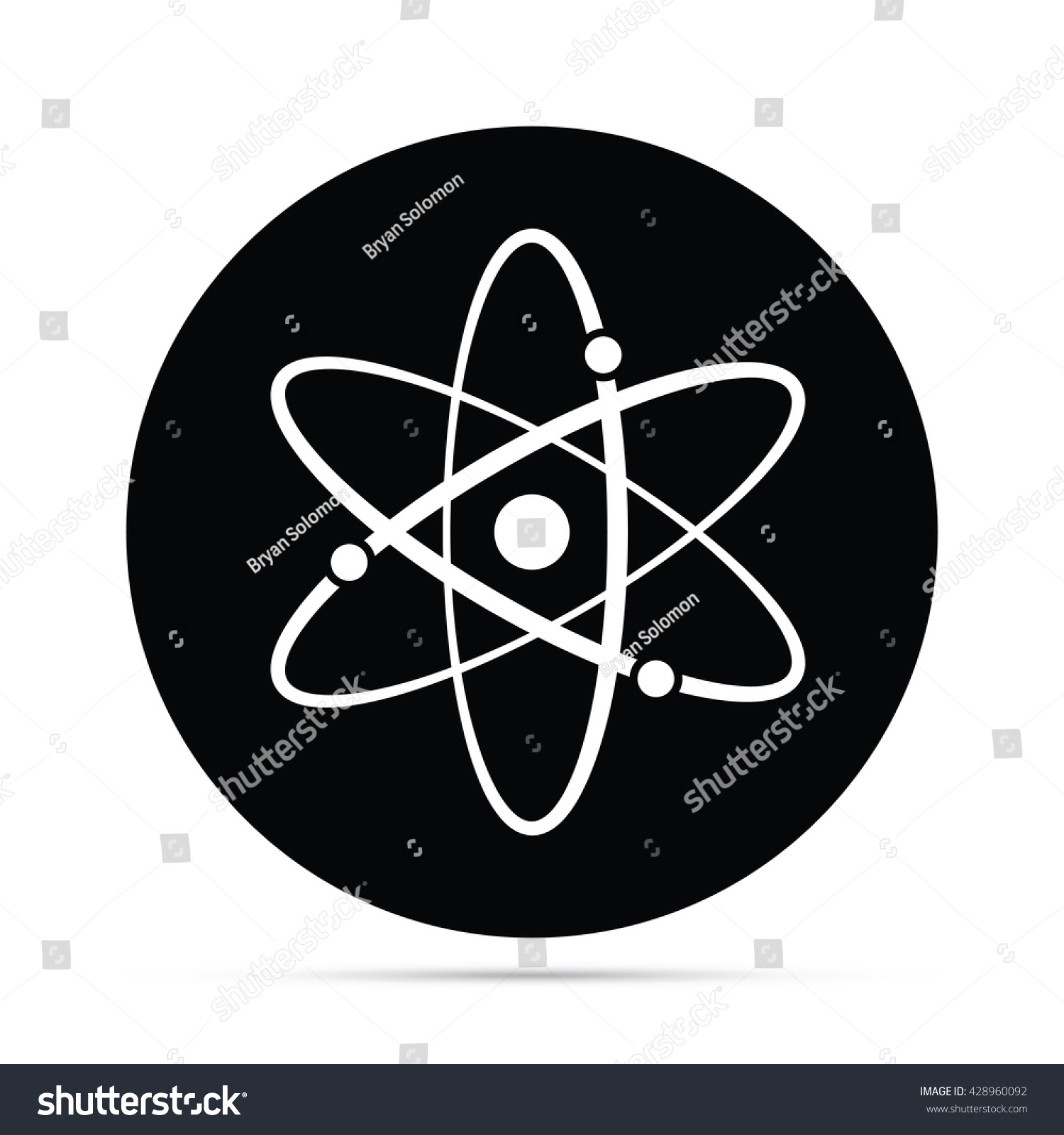 Atomic Symbol Icon Circle Icon Stock Vector (Royalty Free) 428960092