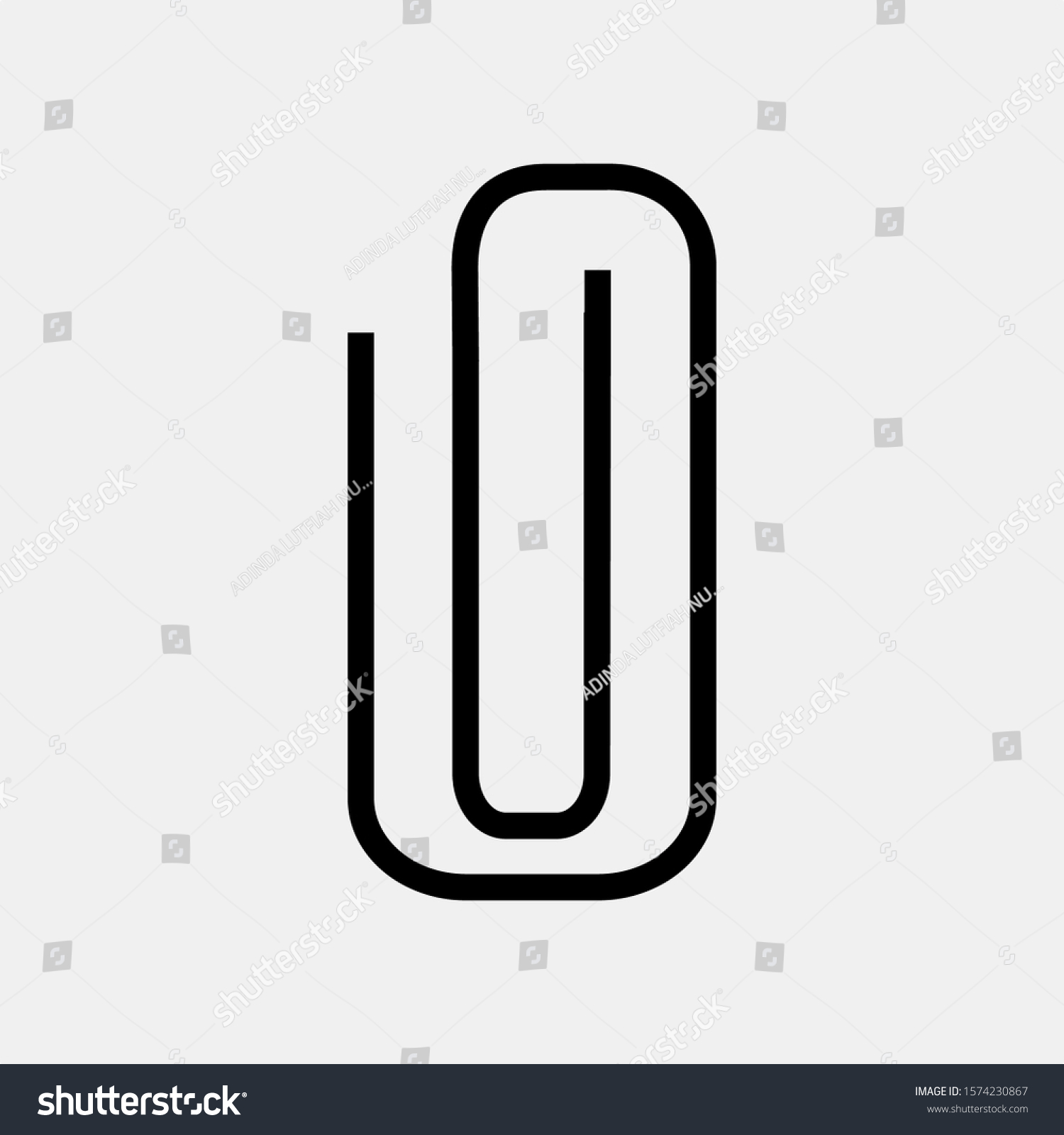 Attach Icon Template Pointer Mark Location Stock Vector (Royalty Free ...