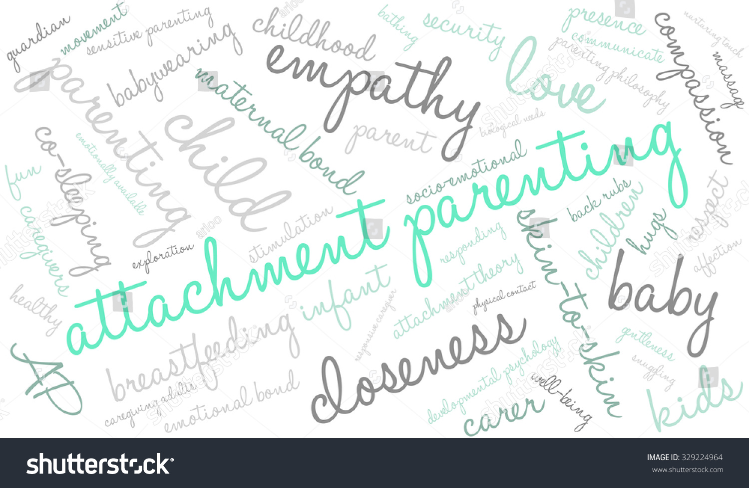 Attachment Parenting Word Cloud On White Stock Vector (Royalty Free ...