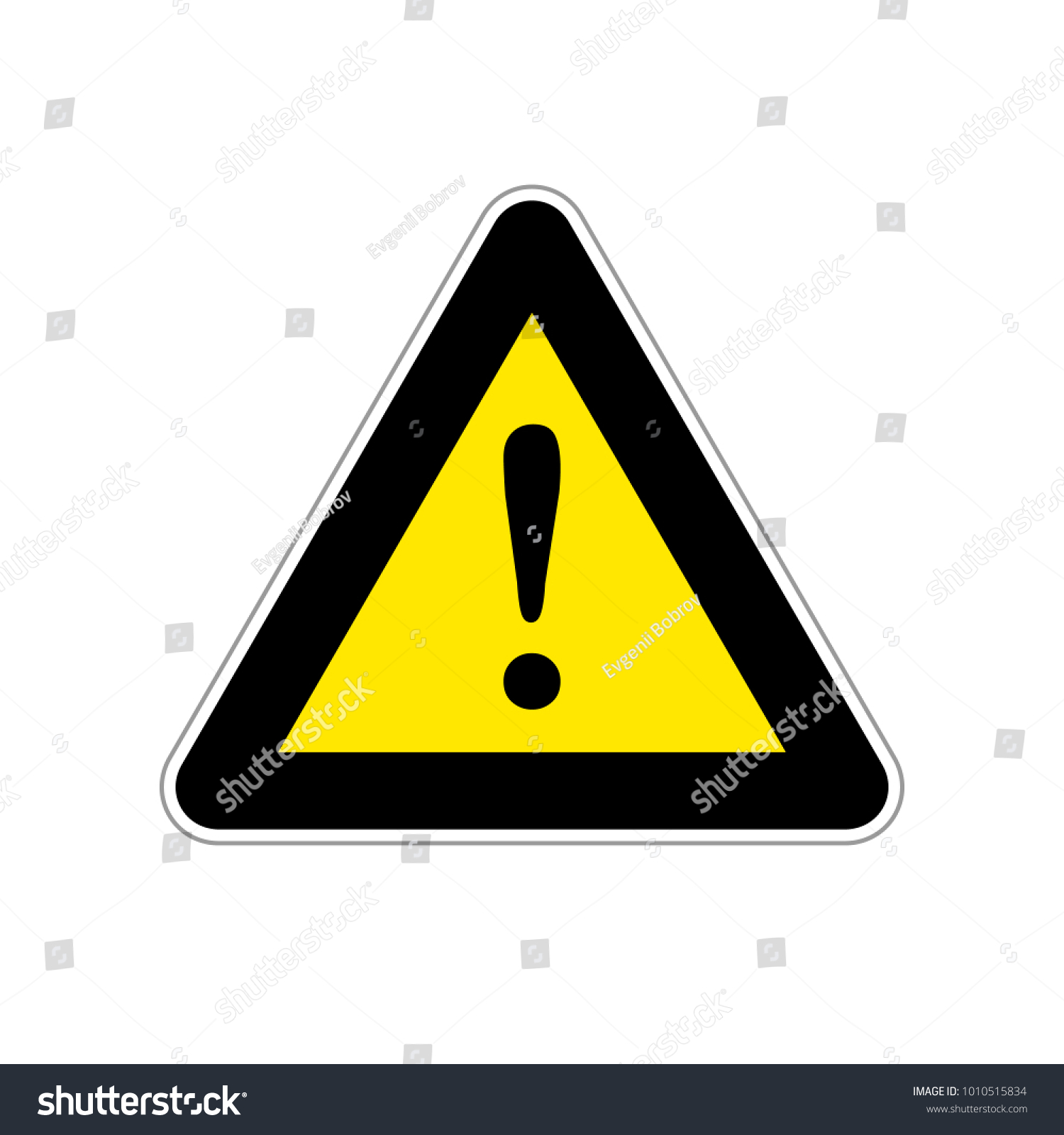 Attention Bright Yellow Warning Sign Isolated Stock Vector (Royalty ... Attention Bright Yellow Warning Sign Isolated Stock Vector (Royalty ...
