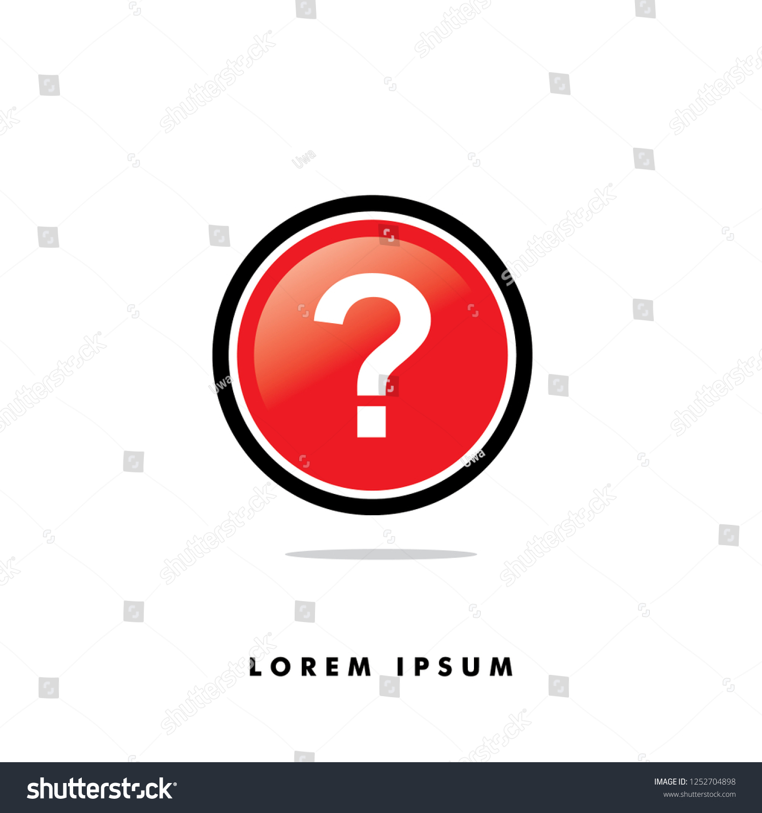 Attention Button Icon Vector Illustration Stock Vector (Royalty Free ...