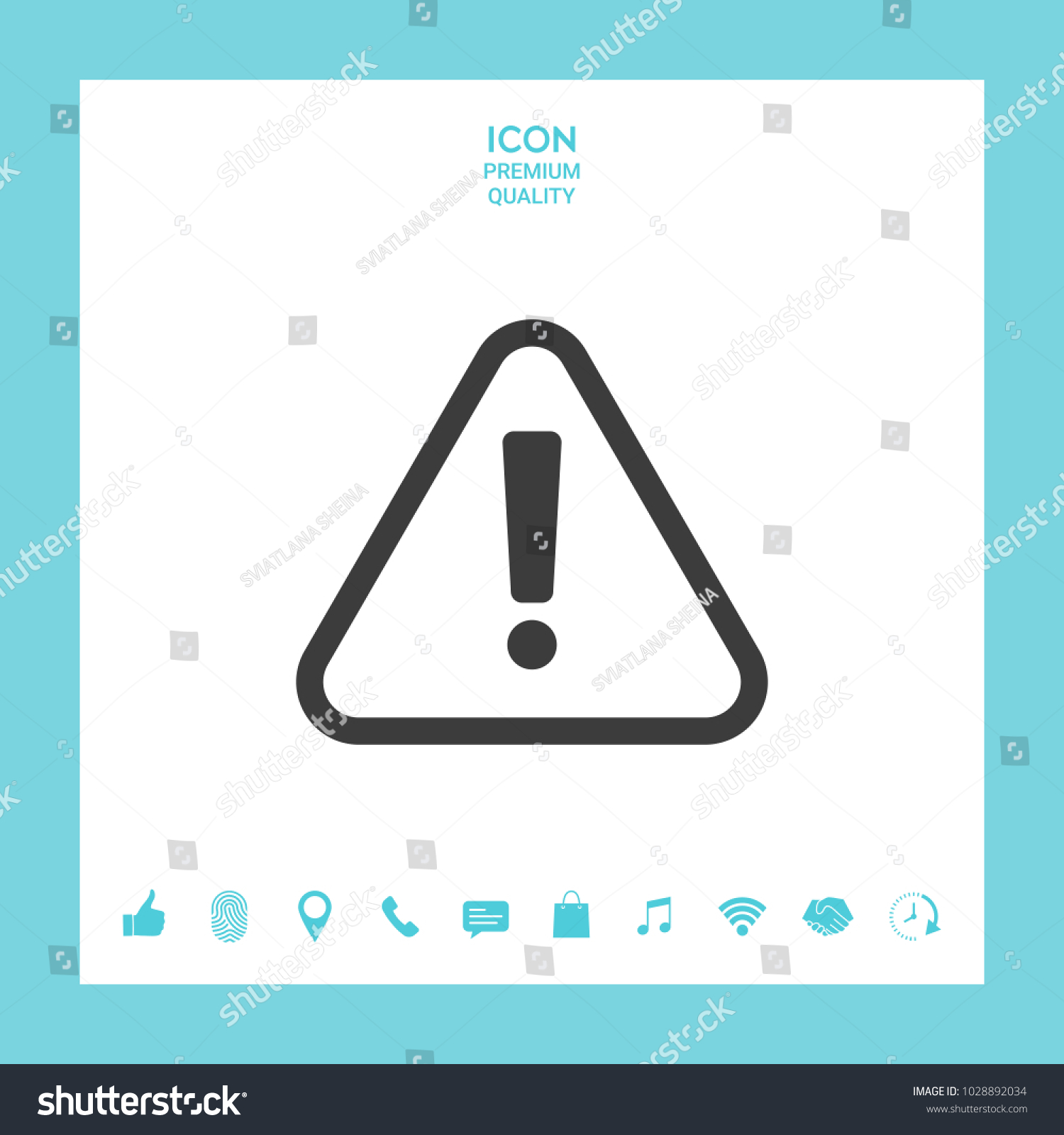 Attention Icon Symbol Stock Vector (Royalty Free) 1028892034