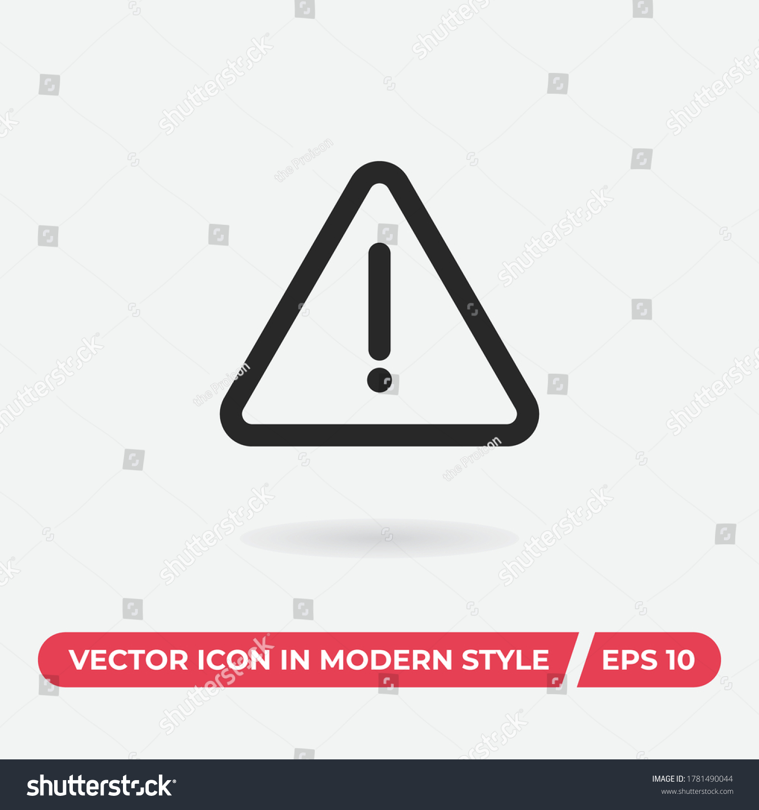Vector de icono de atención. Signo: vector de stock (libre de regalías ...