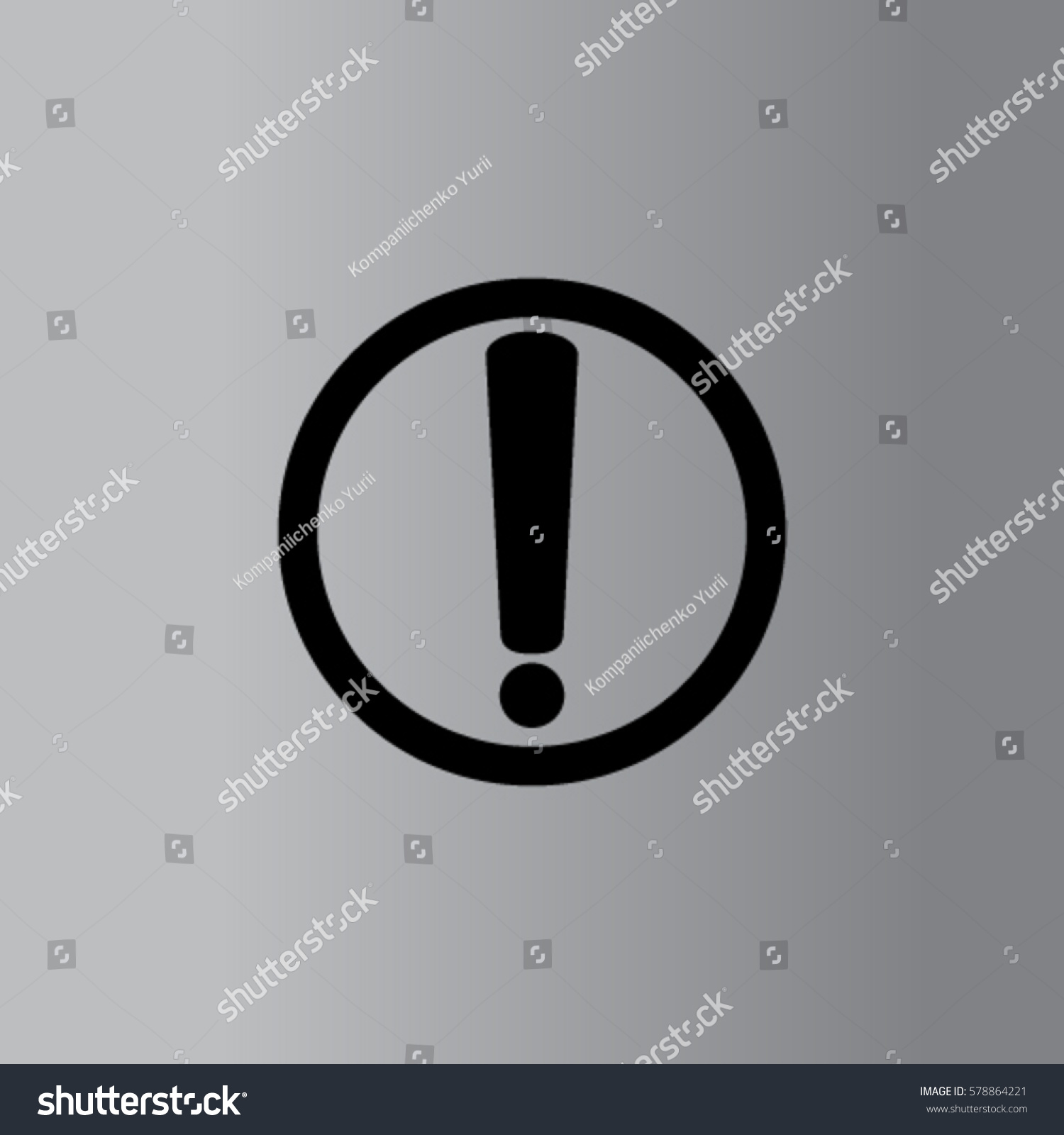 Attention Icon Warning Vector Illustration Stock Vector (Royalty Free ...