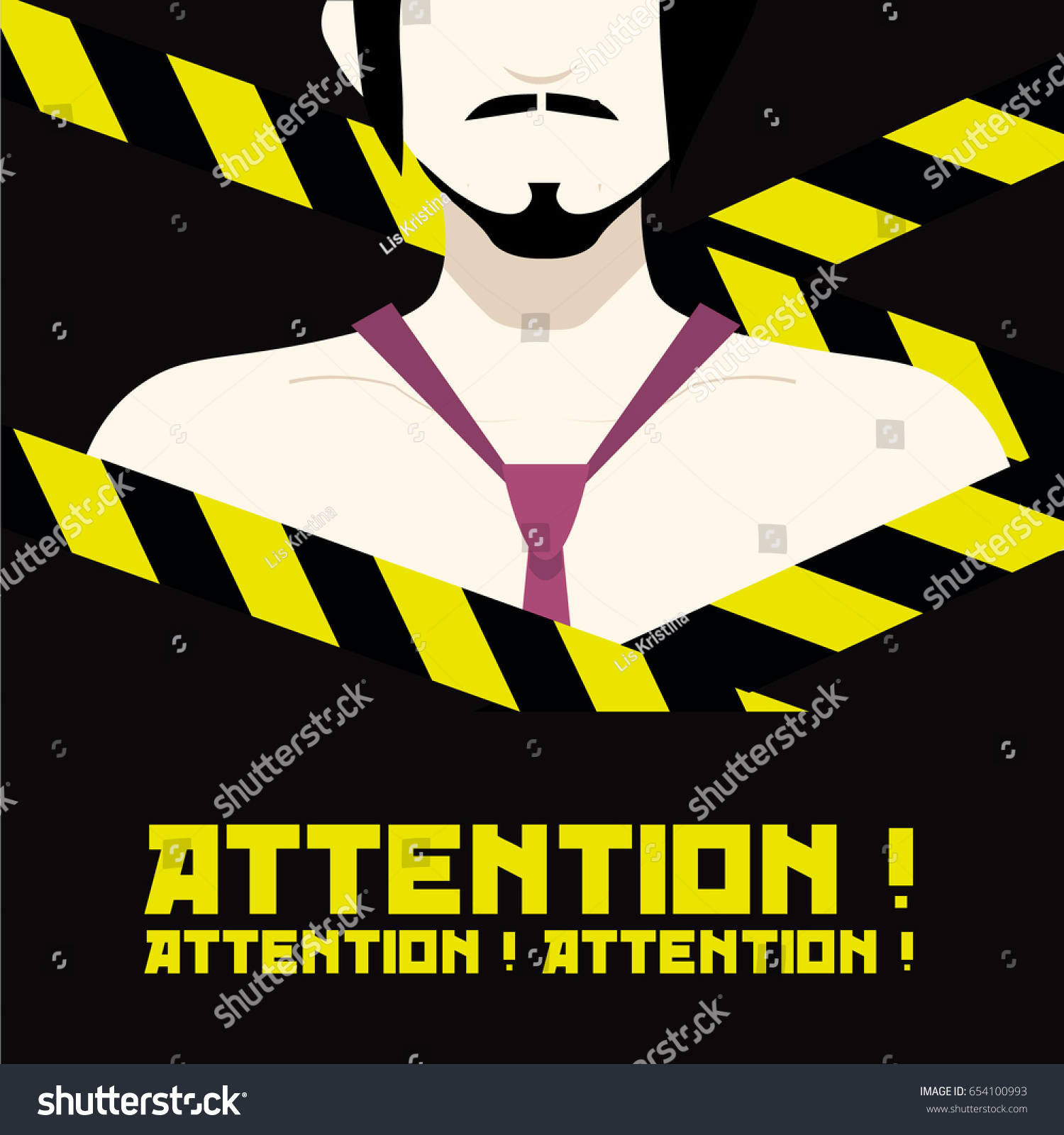 Attention Man Stock Vector (Royalty Free) 654100993