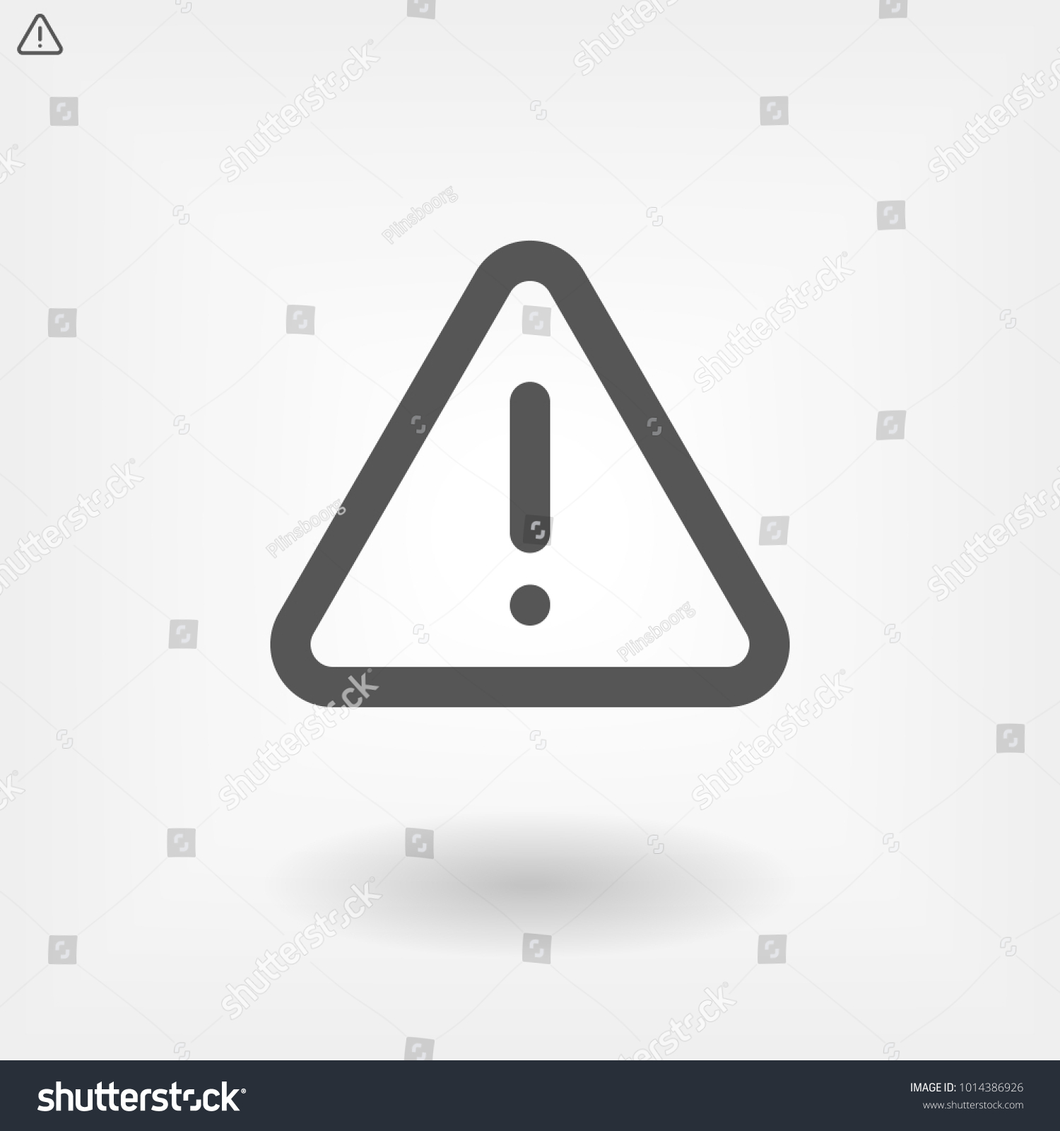 Attention Outline Icon Stock Vector (Royalty Free) 1014386926