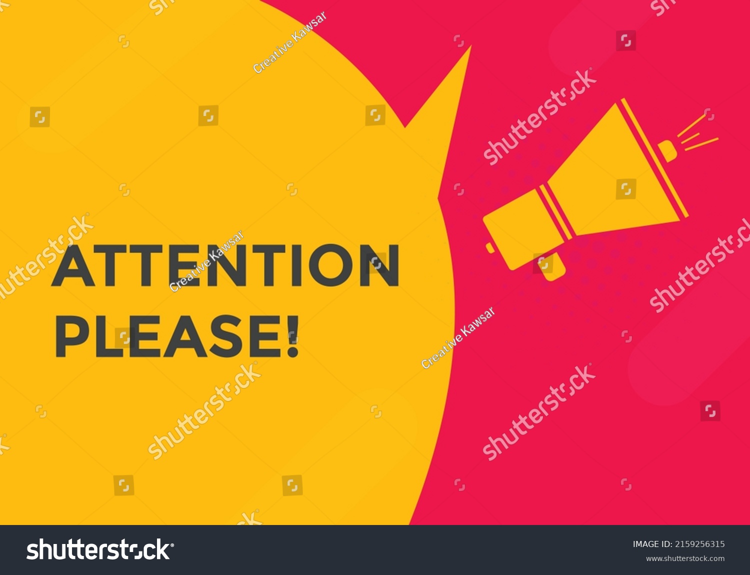 Attention Please Button Attention Please Text Stock Vector Royalty