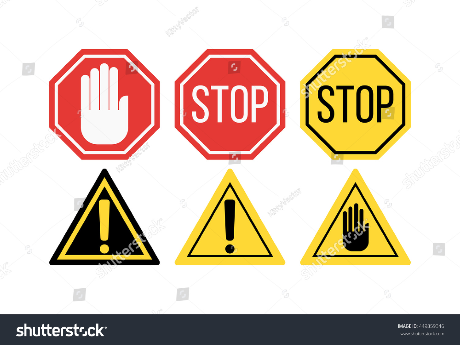 Attention Sign Vector Illustration Stock Vector (Royalty Free) 449859346
