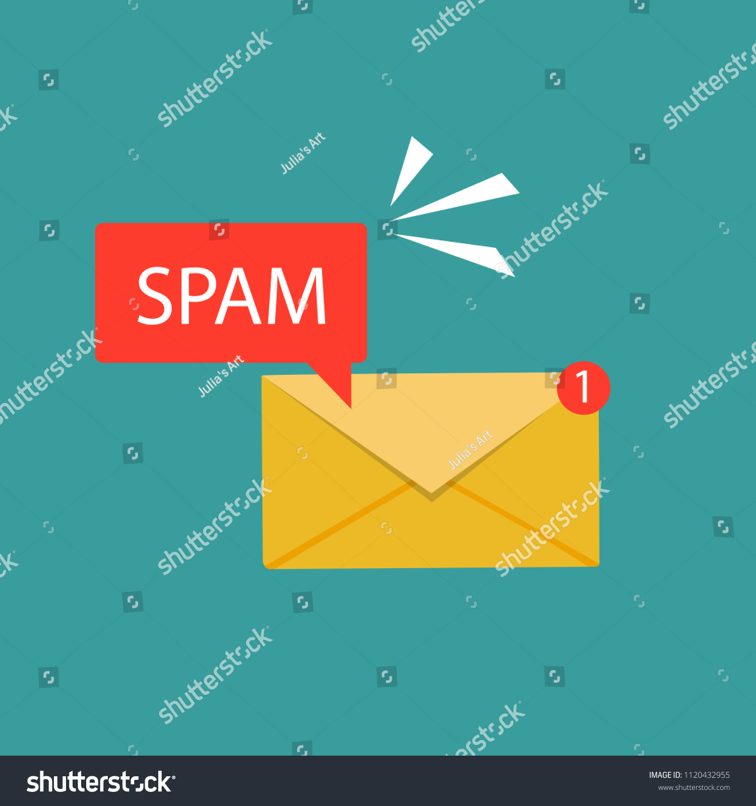 Attention Spam Message Spam Data Concept Stock Vector (Royalty Free ...