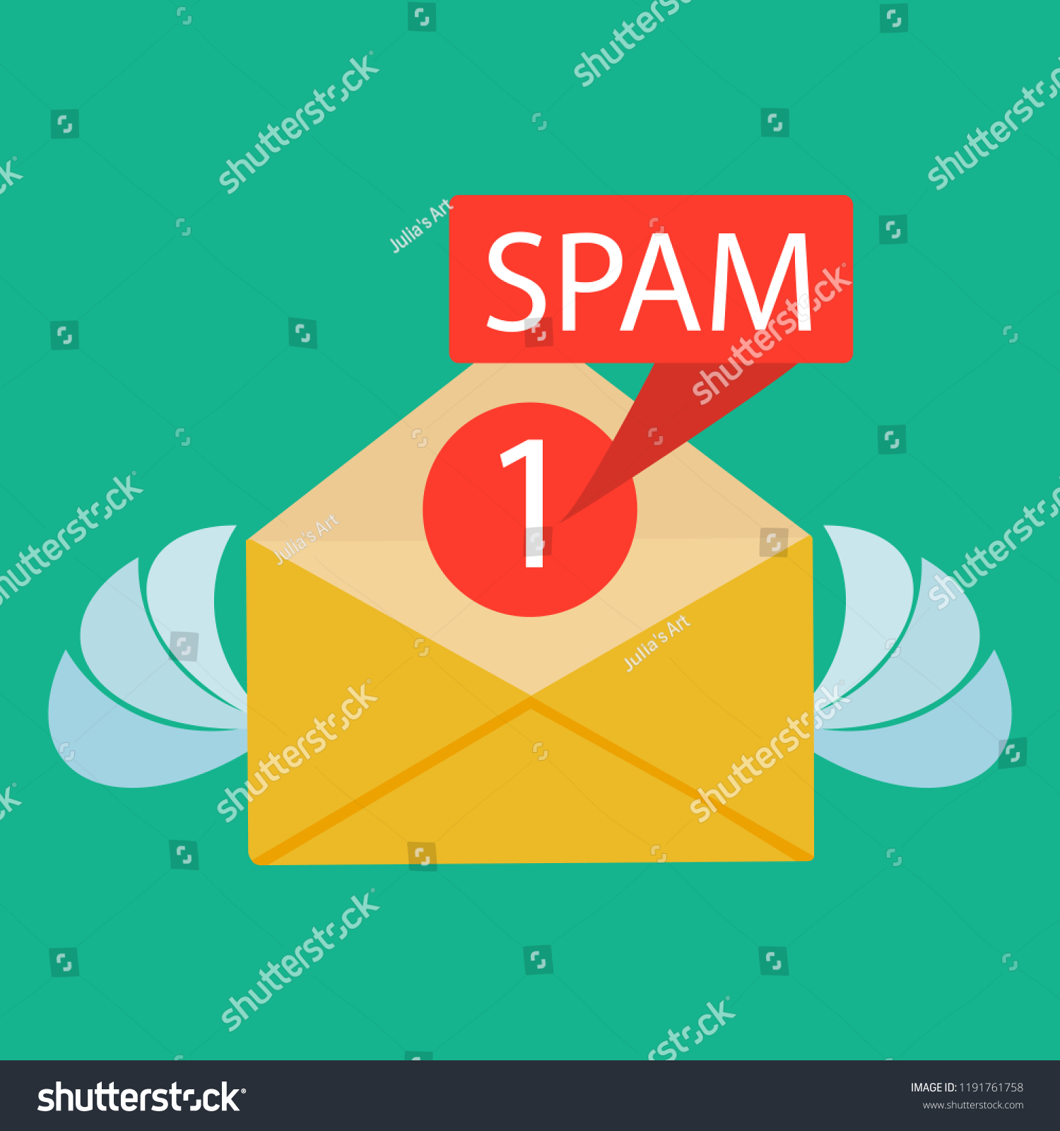 Attention Spam Message Spam Data Concept Stock Vector (Royalty Free ...