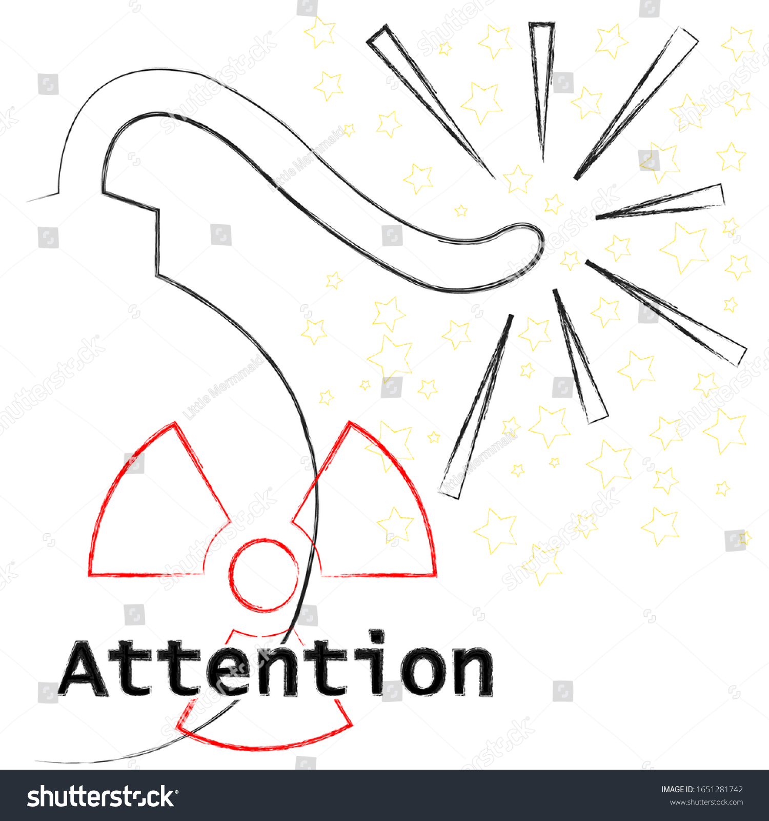 Attentionwarning Scene Nuclear Reactor Exploding Bombexplosionfire ...
