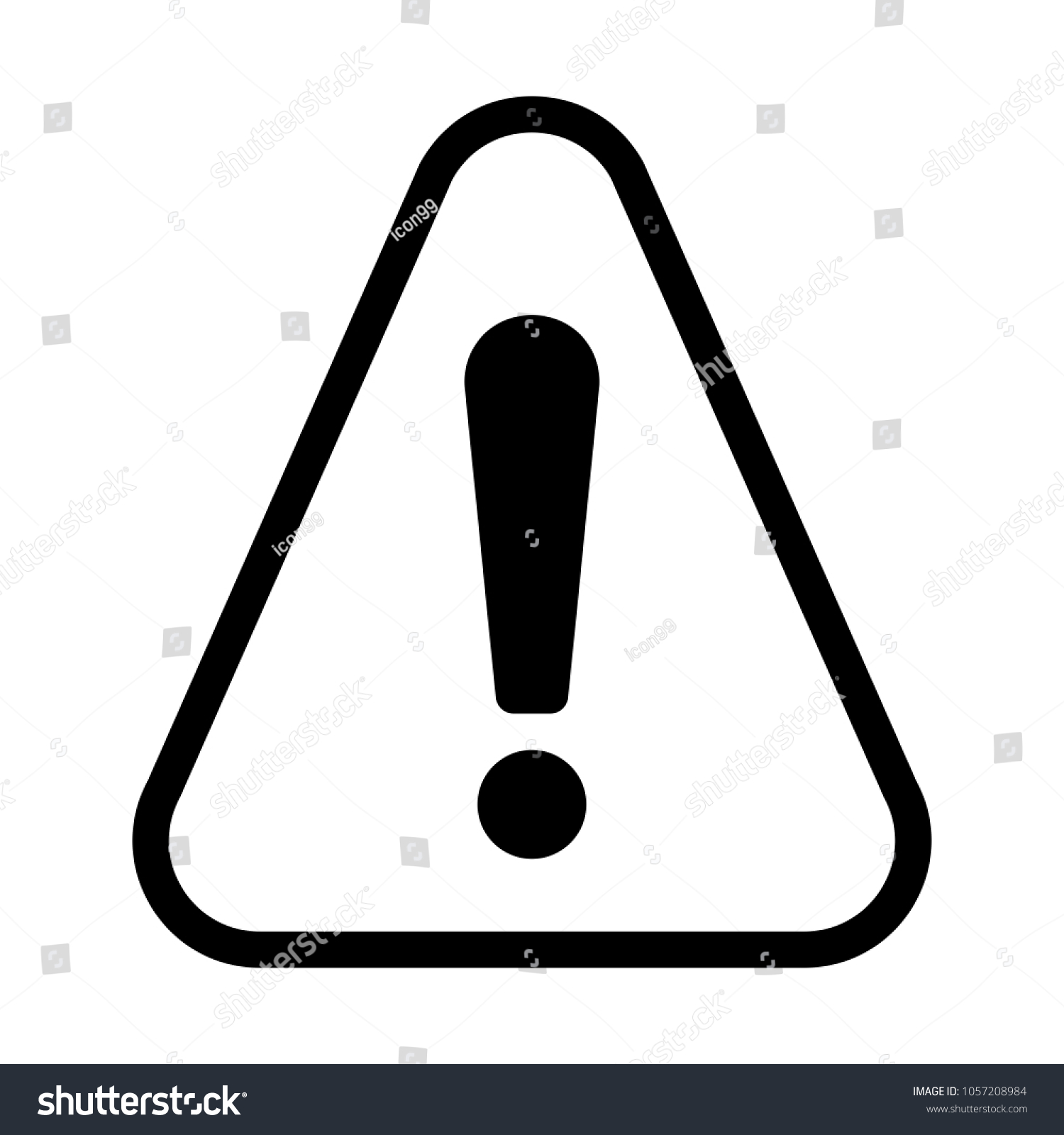 Attention Warning Sign Stock Vector (Royalty Free) 1057208984